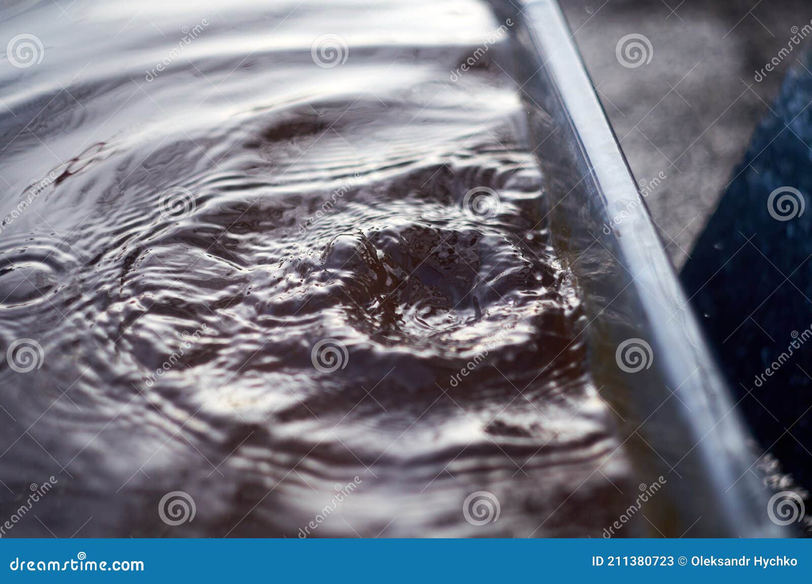 Funnel Appears on Water Surface Stock Image - Image of flow, water ...
