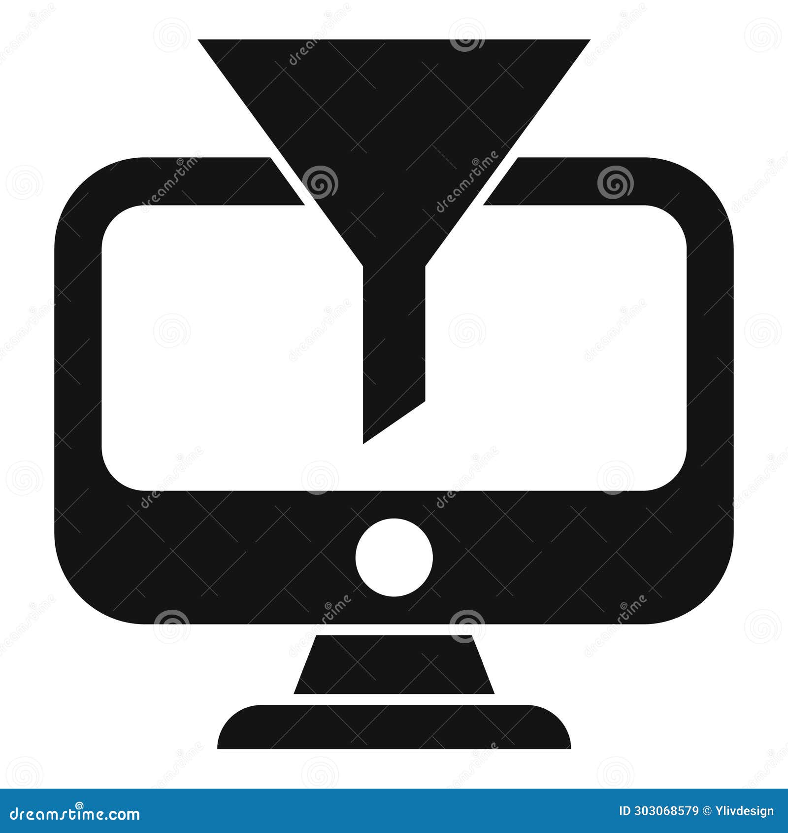 Funnel Content Filter Computer Icon Simple Vector. Clever Flow Stock ...