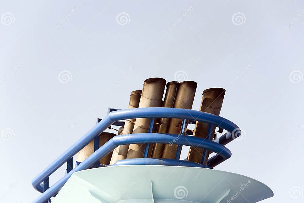Funnel of cruise ship stock photo. Image of large, vessel - 18664902