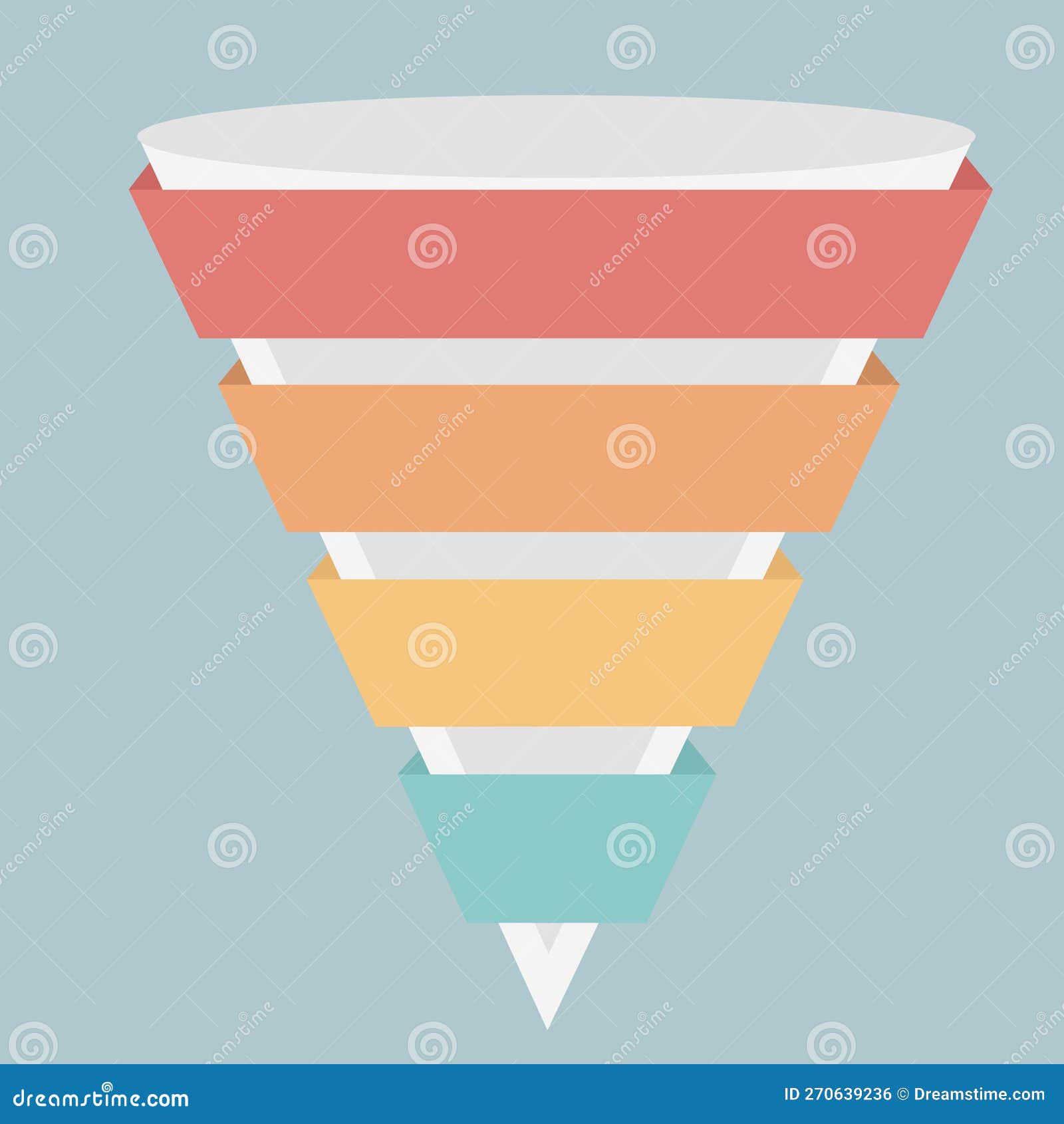 Funnel design with 4 steps stock vector. Illustration of lighting ...