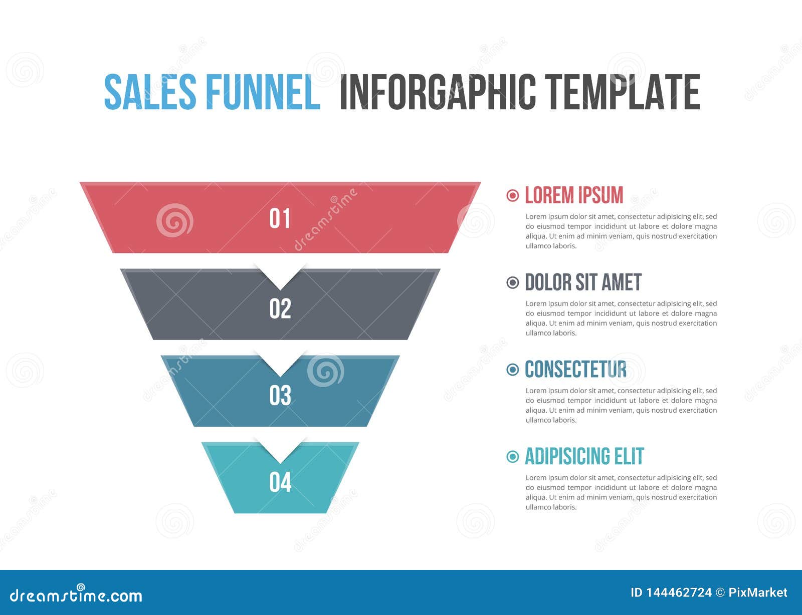 Funnel Diagram Template stock vector. Illustration of customer - 144462724