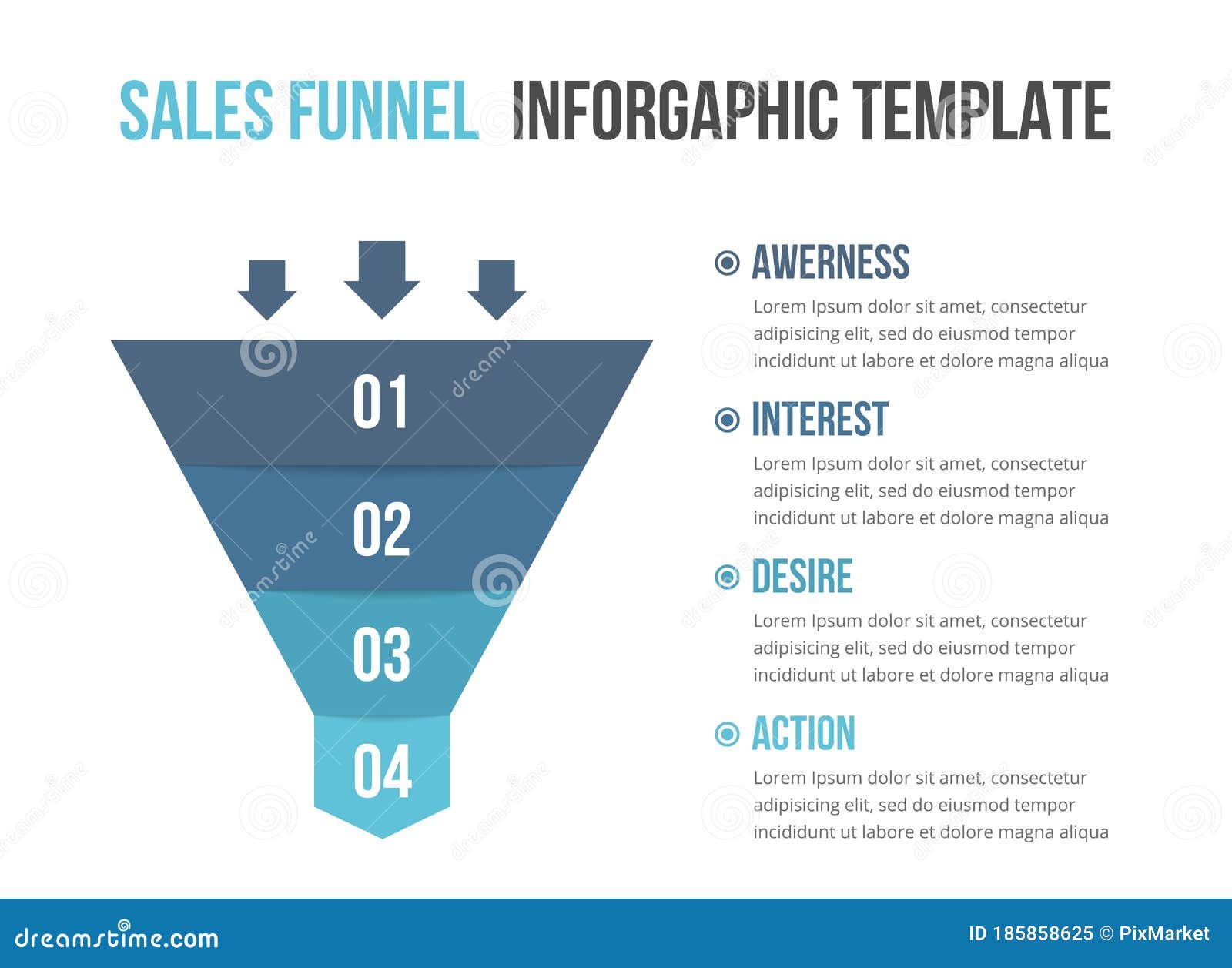 Funnel Diagram Template stock vector. Illustration of cone - 185858625