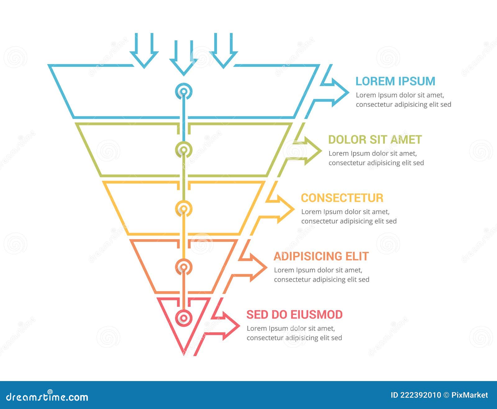Funnel Diagram Template Cartoon Vector | CartoonDealer.com #188617379