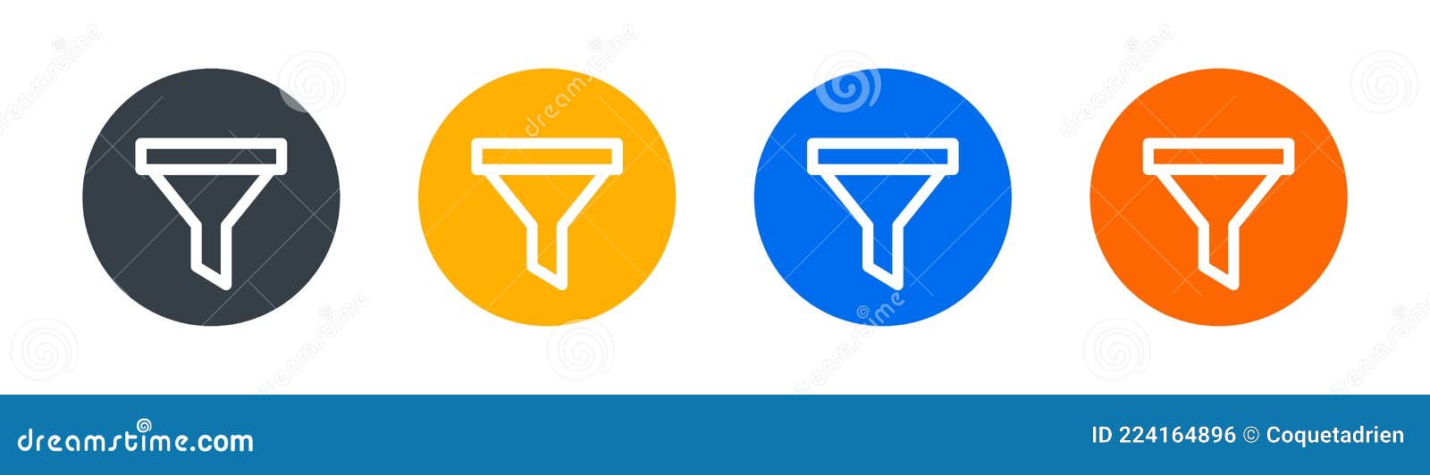 Funnel icon stock vector. Illustration of sorting, icon - 224164896
