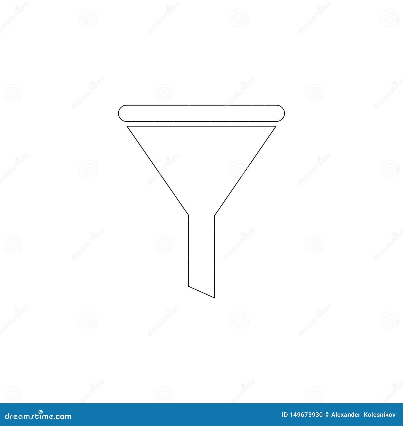 Funnel. flat vector icon stock vector. Illustration of background ...