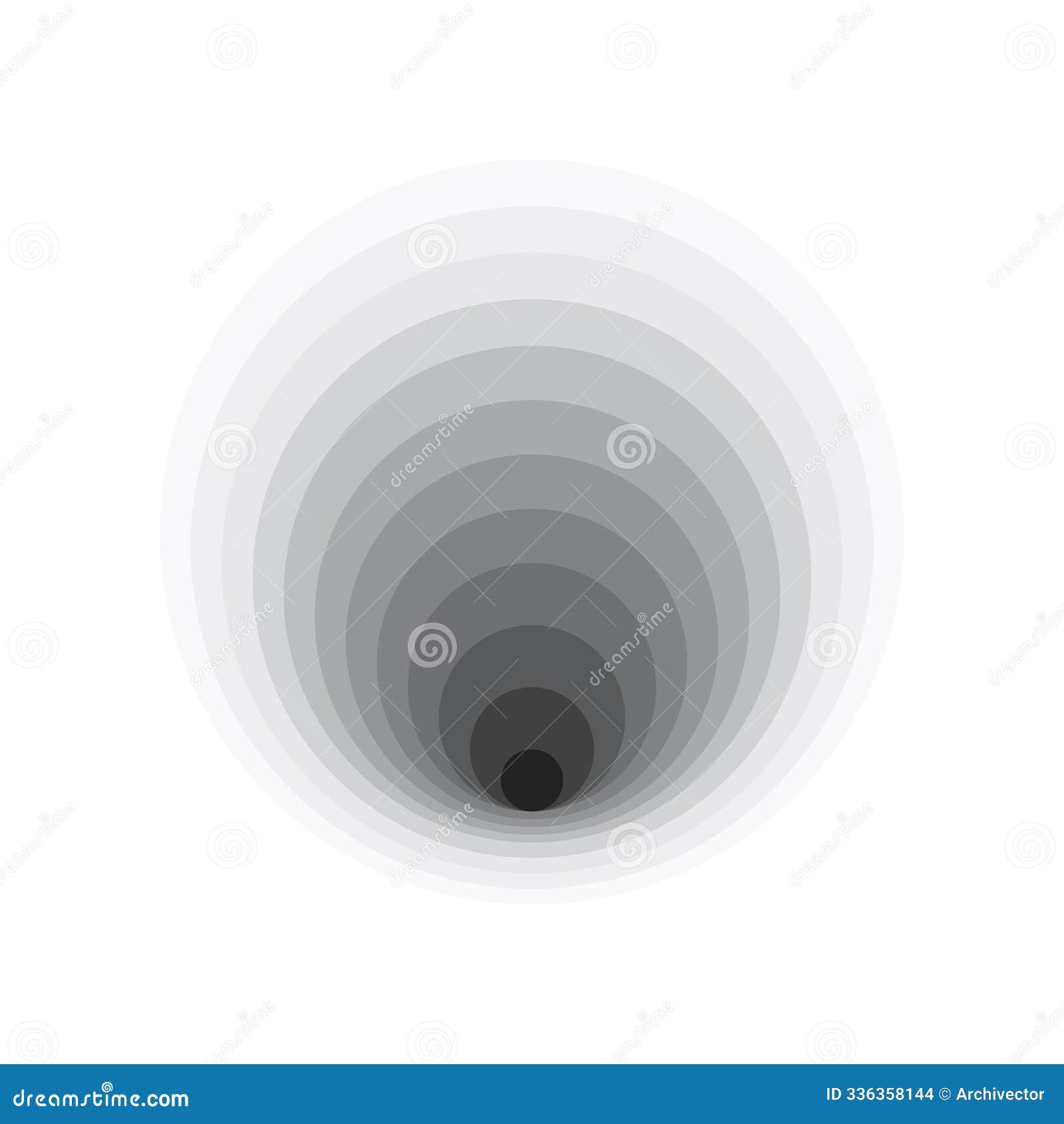 Funnel Radiating Concentric Circles Abstract Graphic Background Vector ...