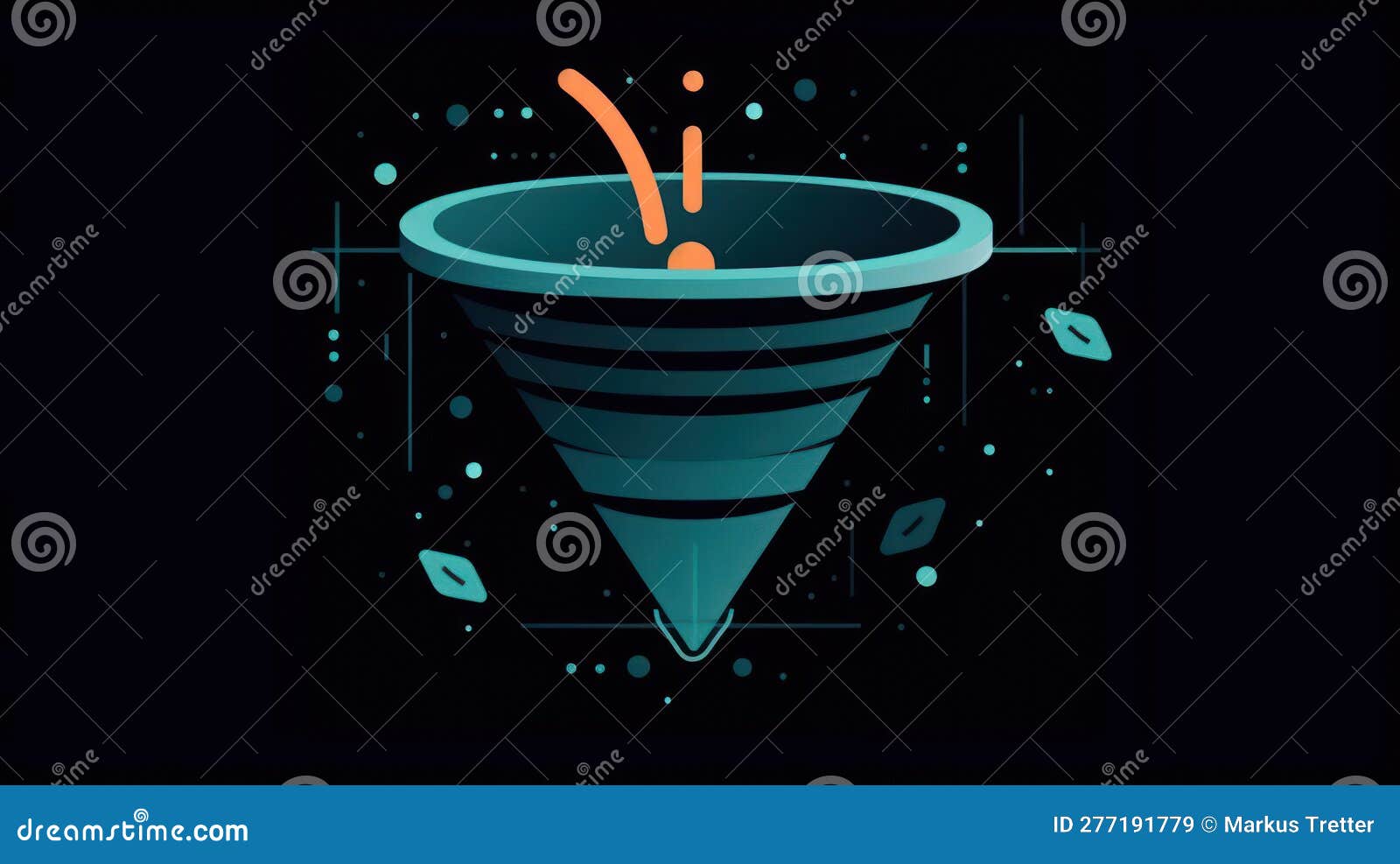 A Funnel Icon Representing the Conversion of Data from One Stage To ...