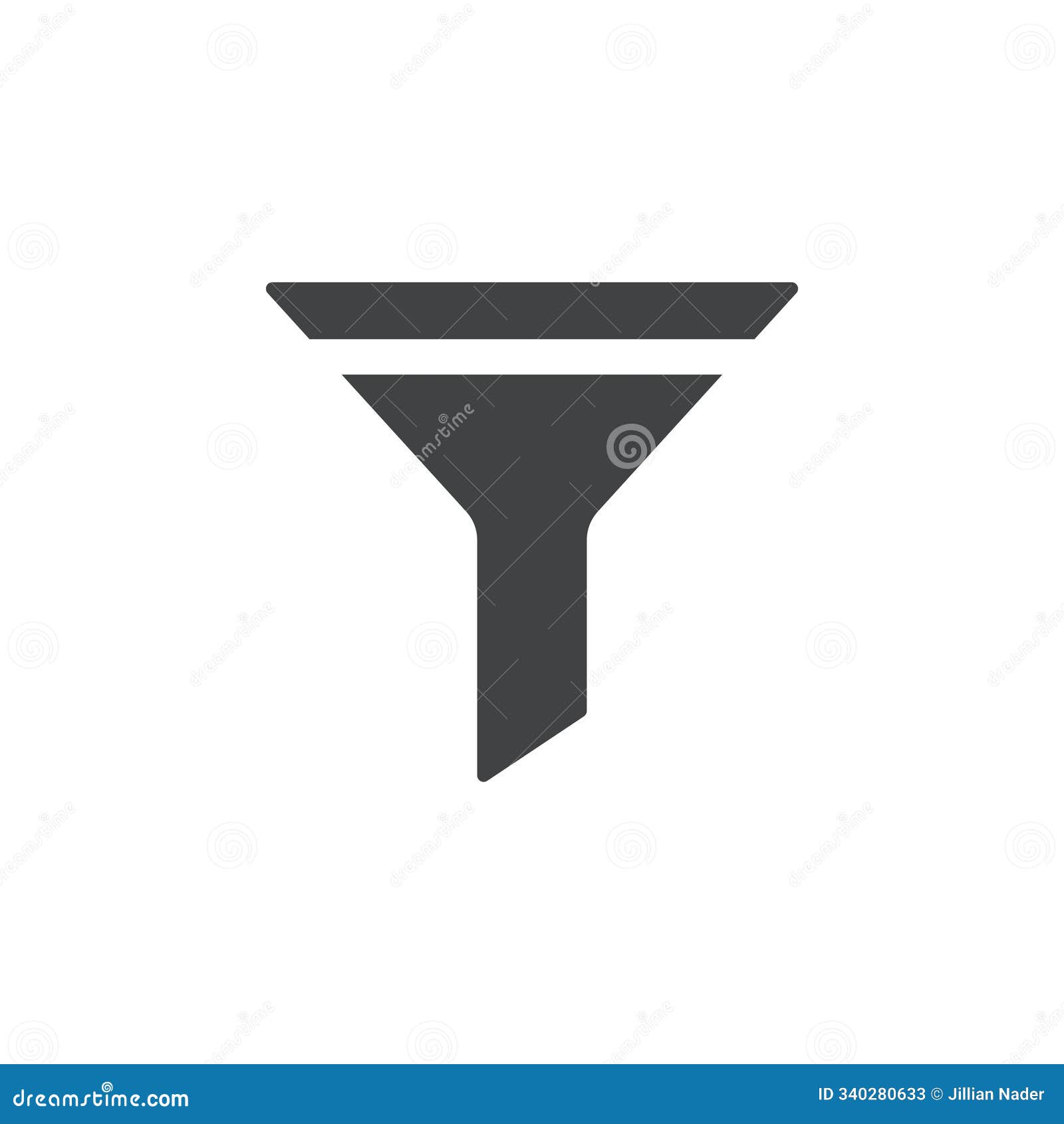 Funnel Icon Simple Vector Symbol Stock Vector - Illustration of tool ...