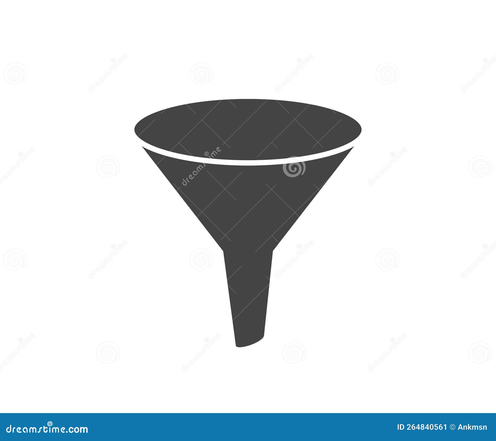 Funnel Icon Vector. Sort Sign, Filter Symbol Black and White Stock ...