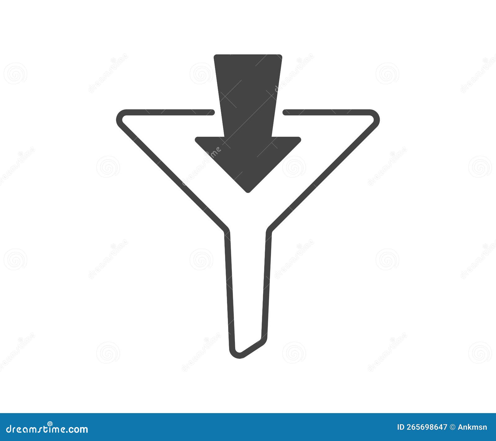 Funnel Icon Vector. Sort Sign, Filter Symbol Black and White Stock ...