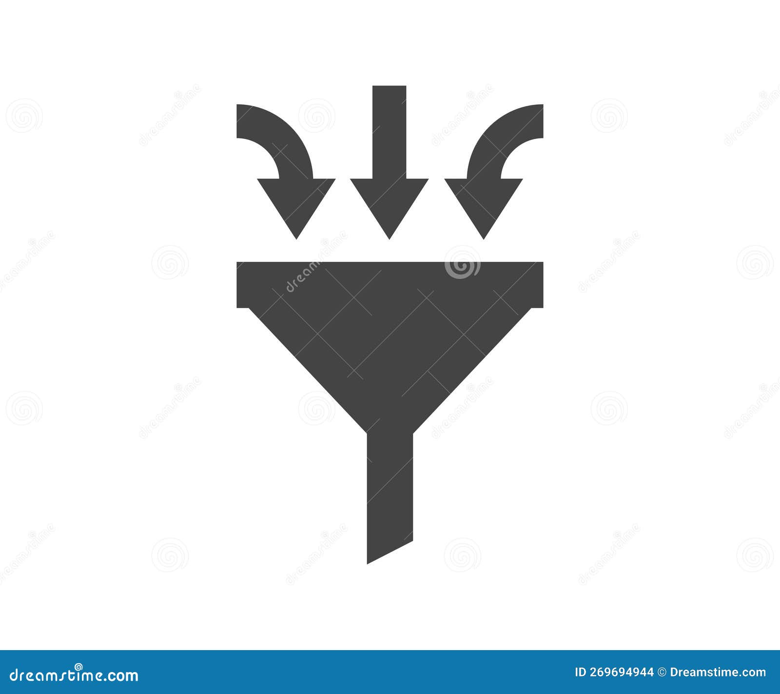 Funnel Icon Vector. Sort Sign, Filter Symbol Black and White Stock ...
