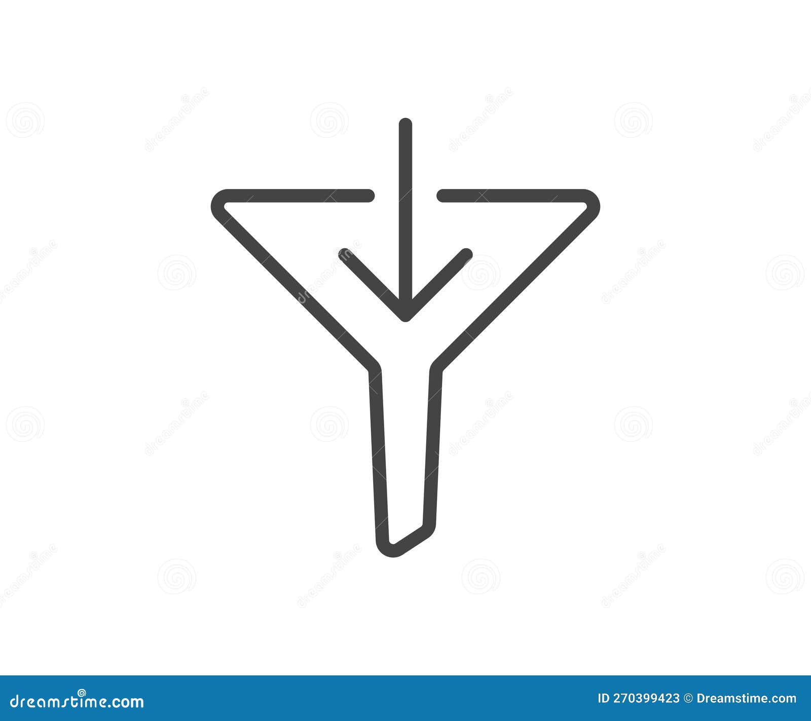 Funnel Icon Vector. Sort Sign, Filter Symbol Black and White Stock ...