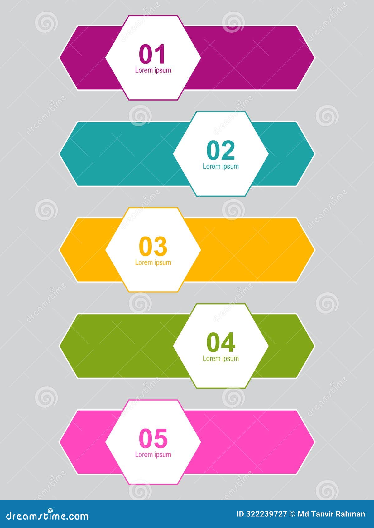 Funnel, Ribbon Infographic Template or Element with 5 Step, Process ...