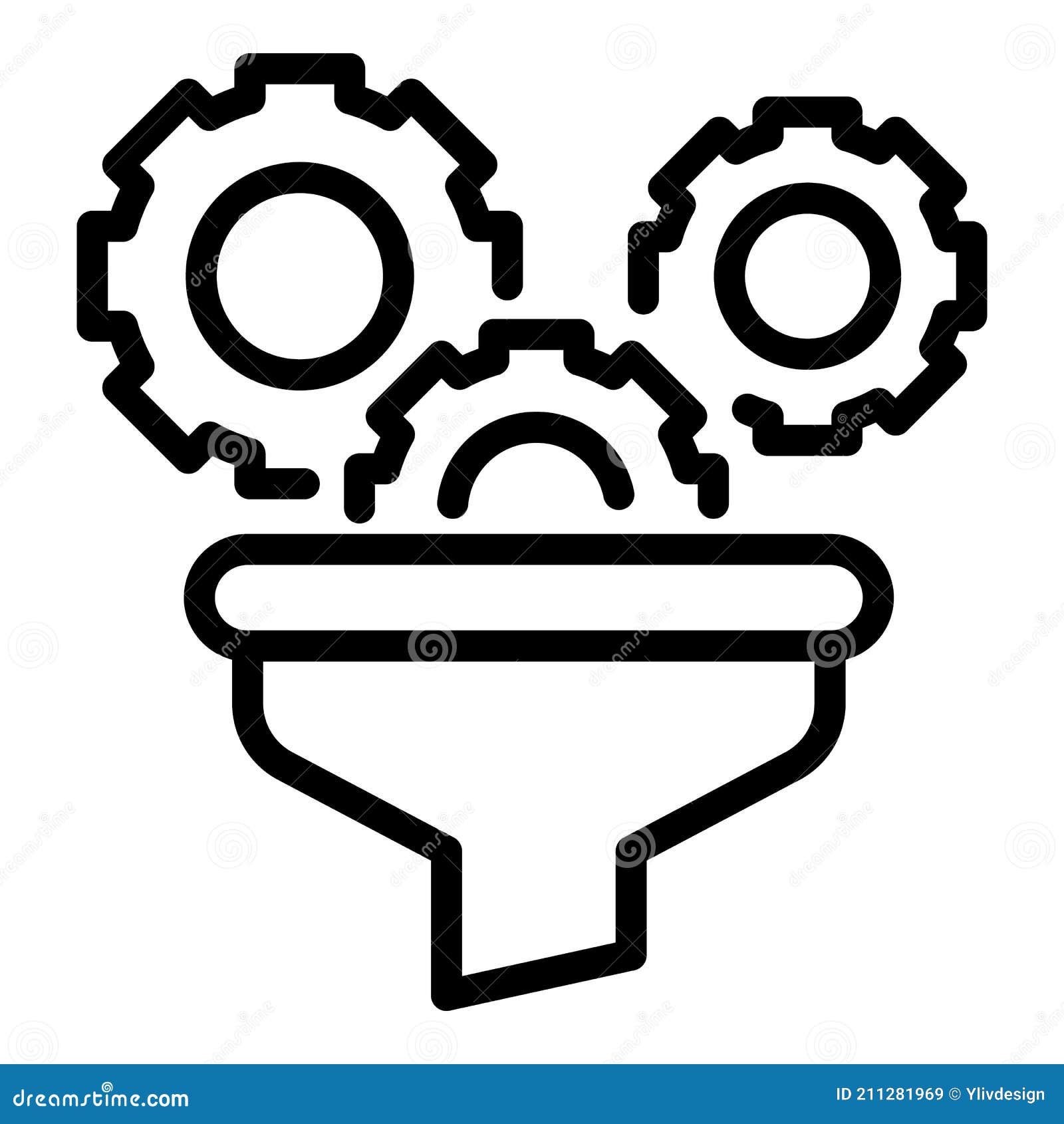 Funnel Setting Icon, Outline Style Stock Vector - Illustration of ...