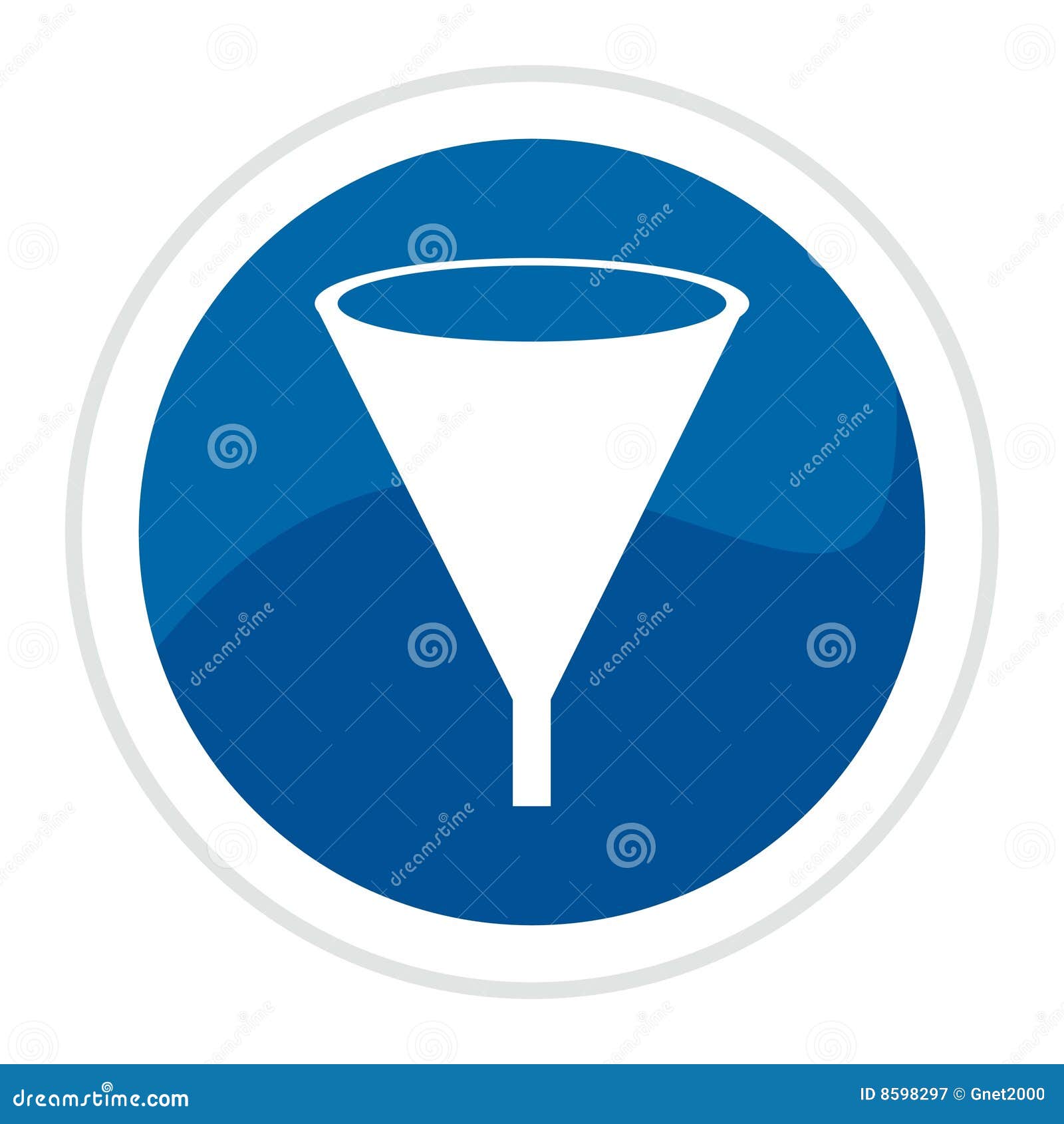 Funnel web button stock vector. Illustration of equipment - 8598297