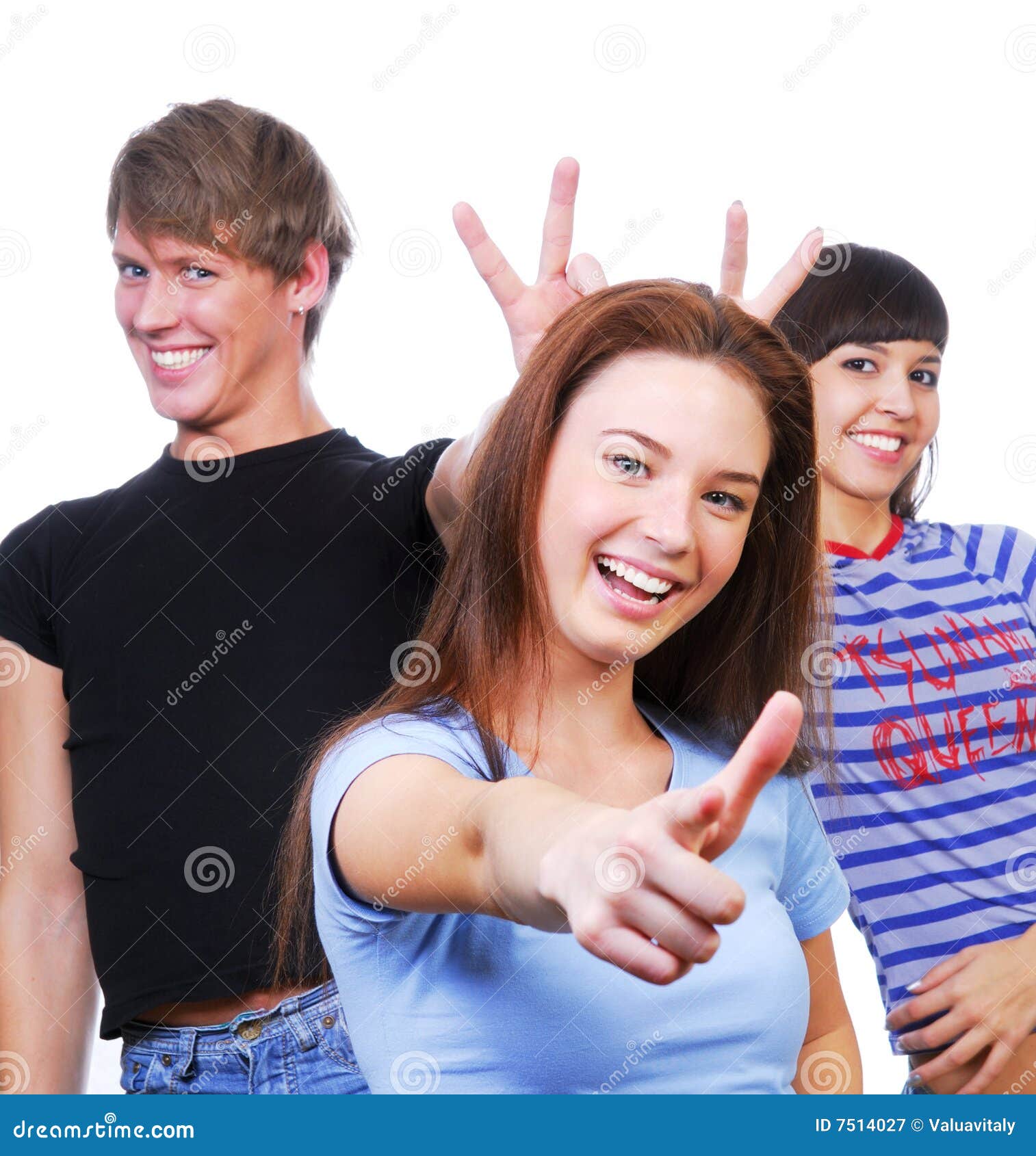 Funning friends stock image. Image of crowd, playful, classmates - 7514027