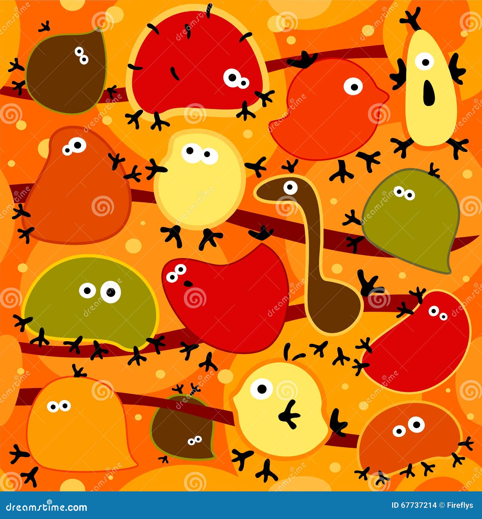 Funny abstract animals. stock vector. Illustration of bright - 67737214