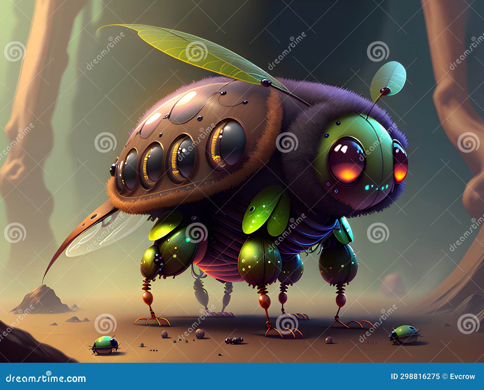 Funny abstract bug stock image. Image of clipart, animal - 298816275