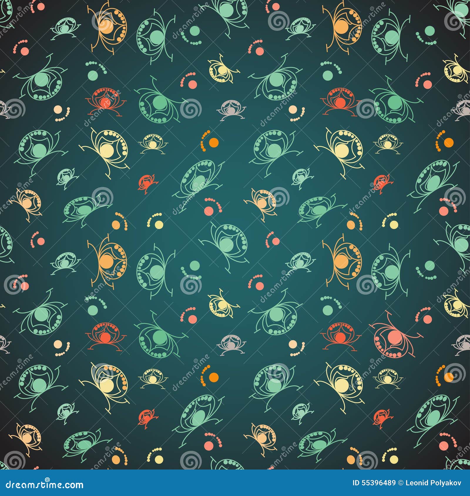 Funny Abstract Color Pattern Wallpaper Stock Vector - Illustration of ...