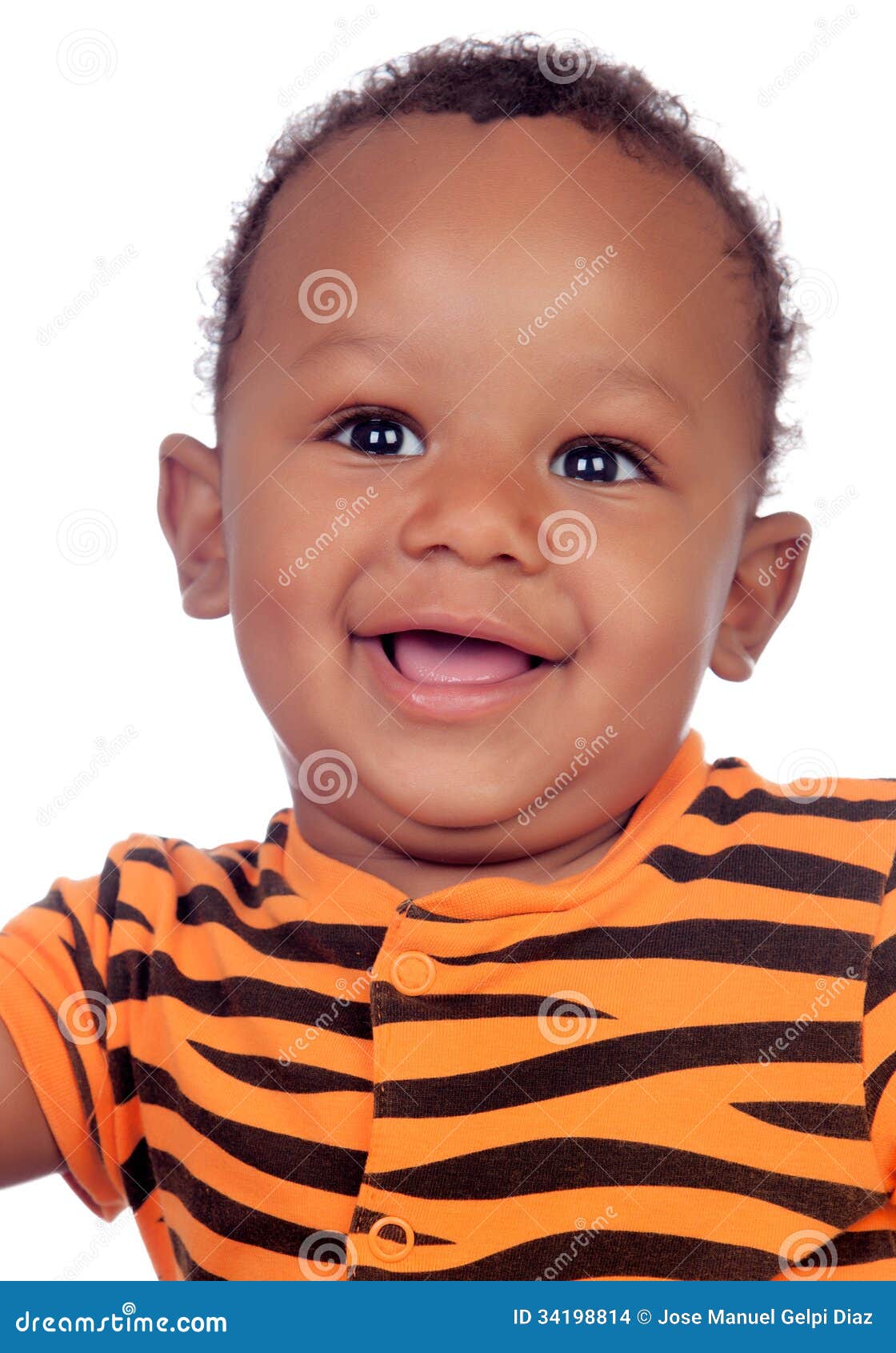 Funny african baby smiling stock photo. Image of innocence - 34198814
