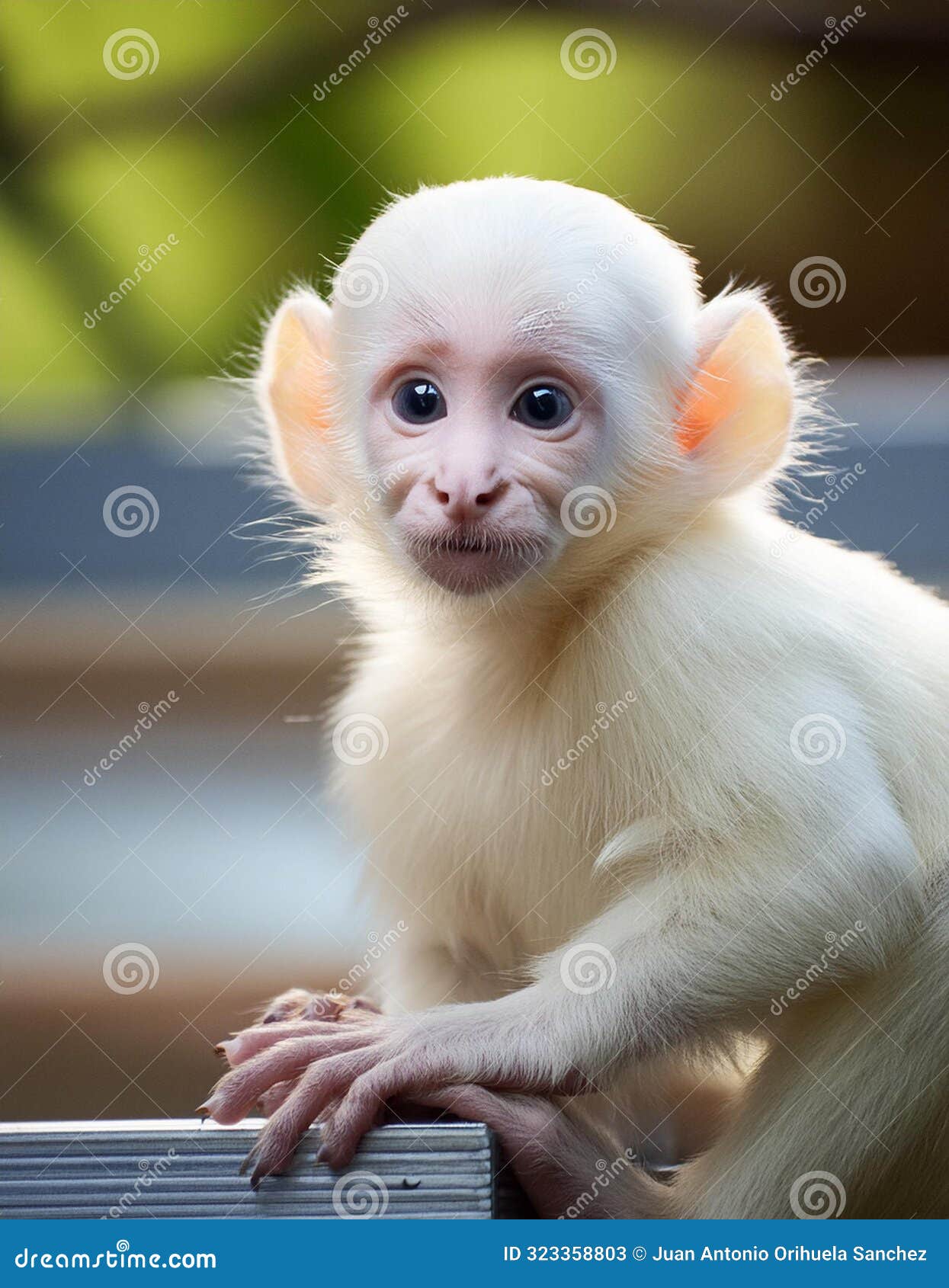 Funny albino baby monkey stock illustration. Illustration of portrait ...
