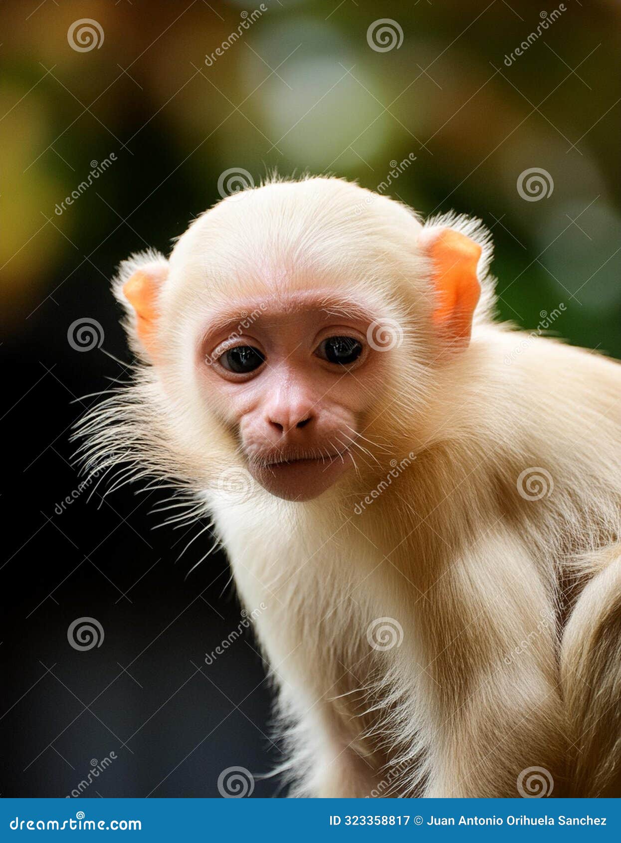 Funny albino baby monkey stock illustration. Illustration of wild ...