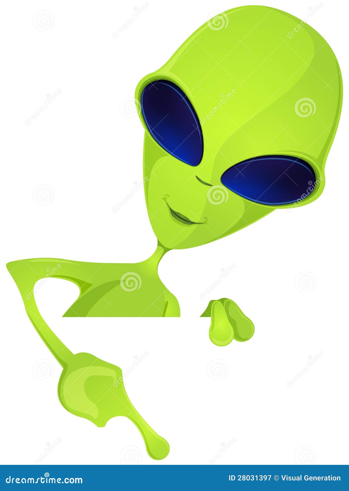 Funny Alien stock vector. Illustration of happy, alien - 28031397
