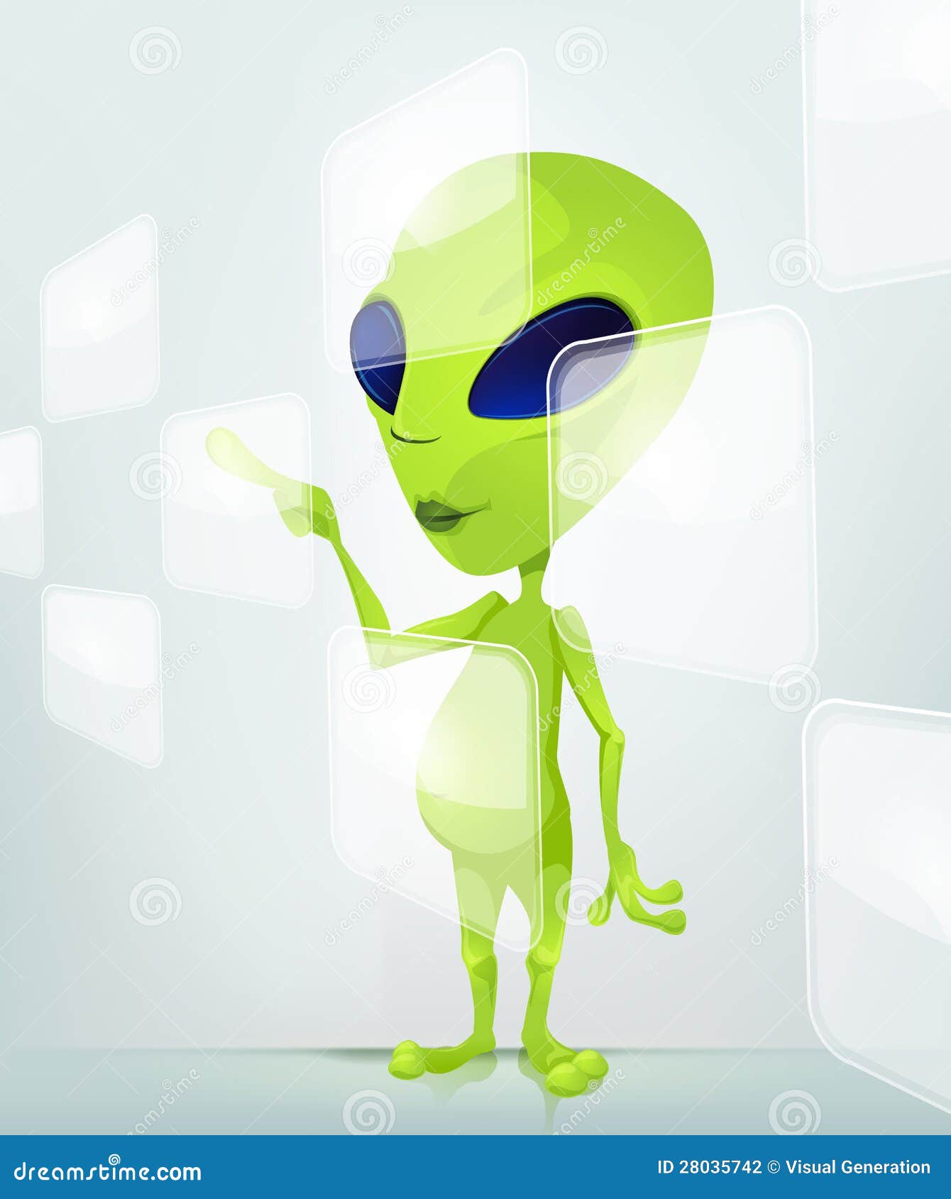 Funny Alien stock vector. Illustration of isolated, mobility - 28035742