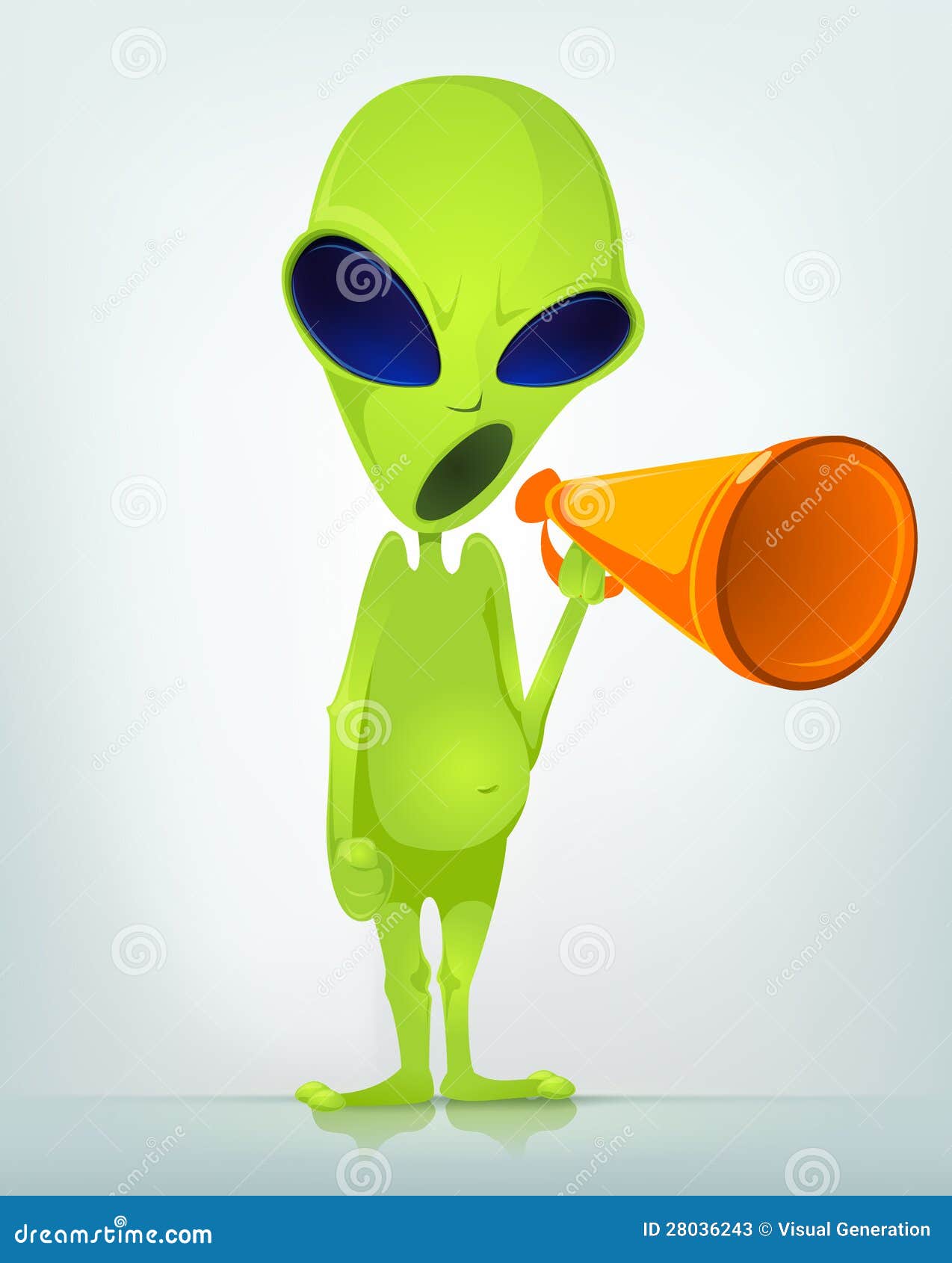 Funny Alien stock vector. Illustration of message, announcement - 28036243