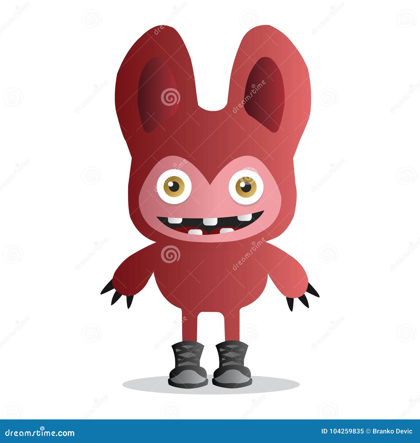 Funny Alien Character Vector Illustration Stock Vector - Illustration ...