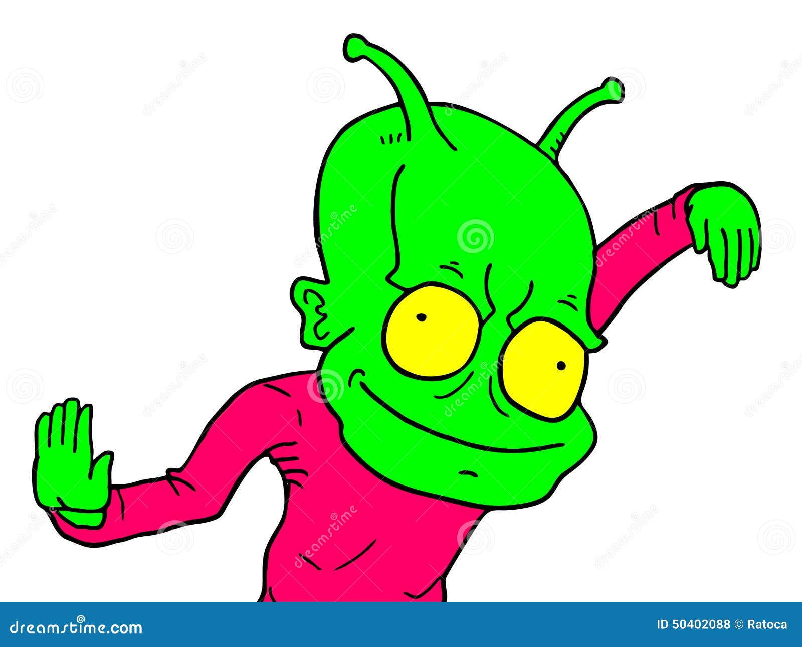 Funny alien stock vector. Illustration of martian, funny - 50402088