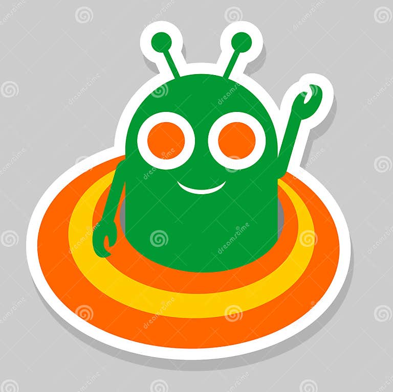 Funny alien icon stock vector. Illustration of innovation - 28908601