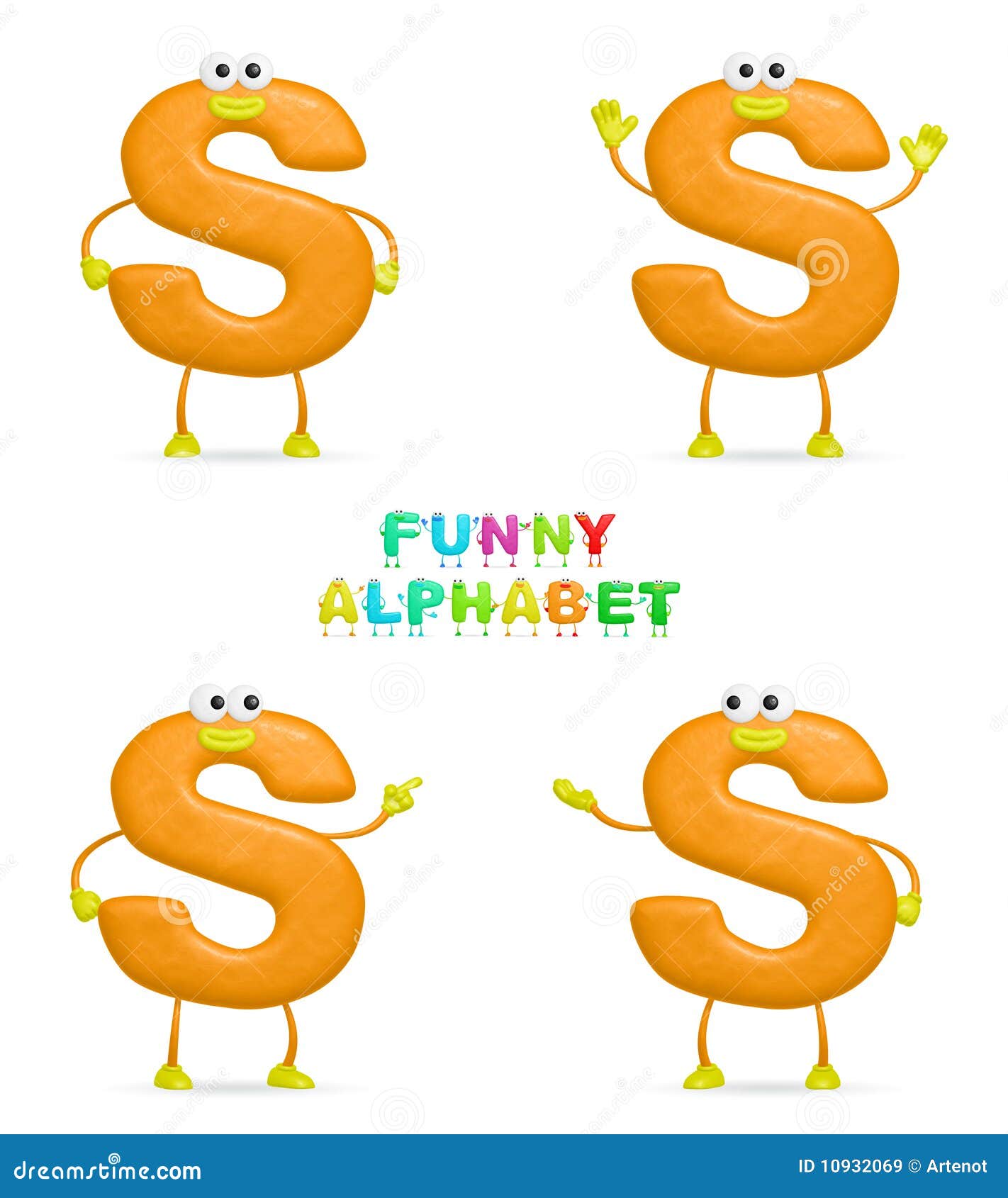 Funny alphabet stock illustration. Illustration of graphic - 10932069
