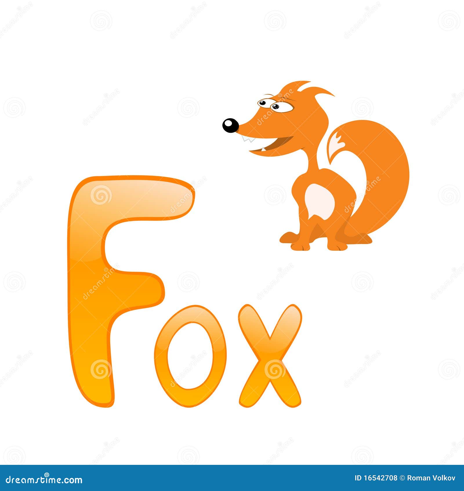 Funny Alphabet Fox Picture. Image: 16542708