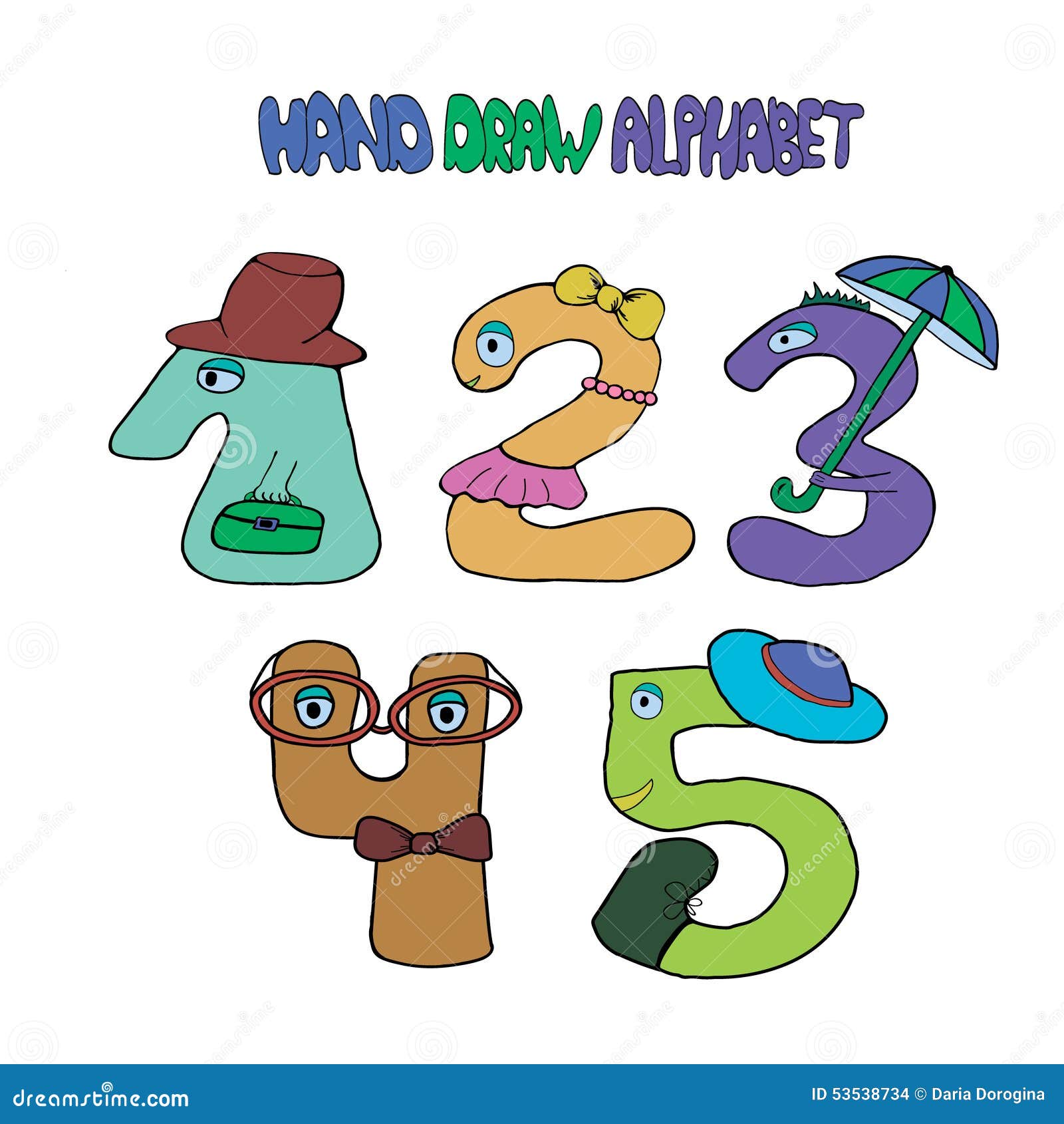 Funny alphabet stock vector. Illustration of bright, design - 53538734