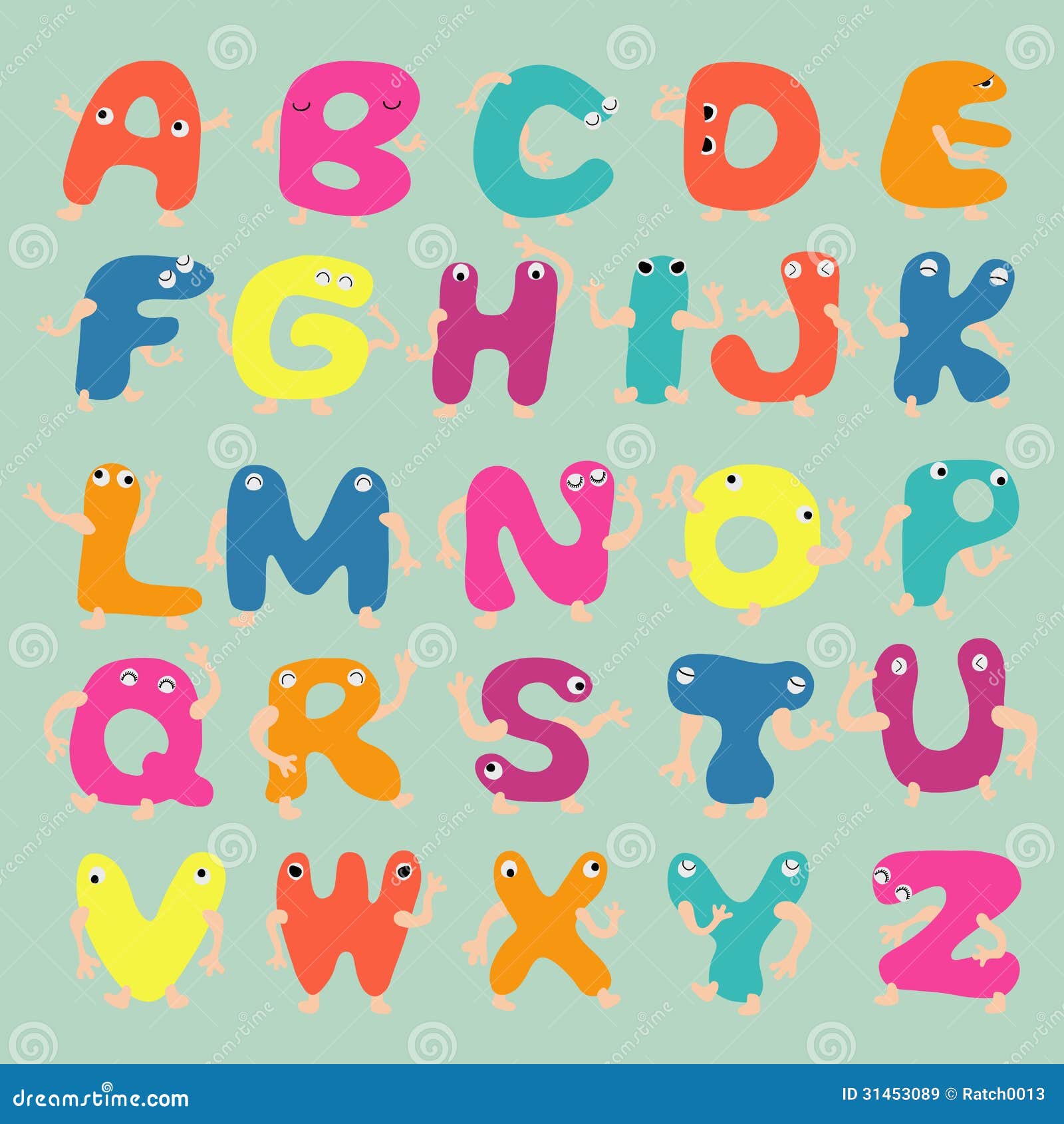 Funny alphabet letters stock vector. Illustration of advertisement ...