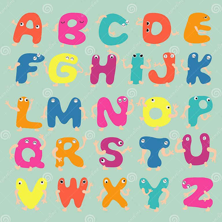 Funny alphabet letters stock vector. Illustration of advertisement ...