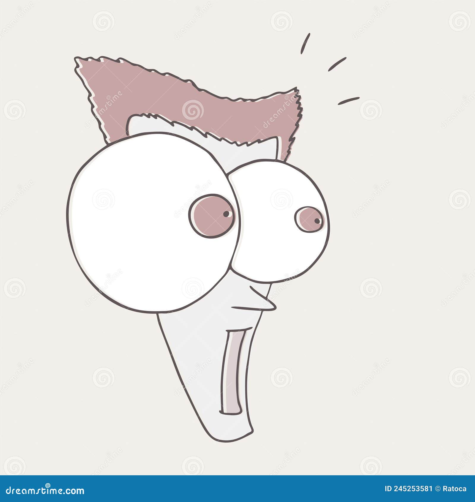 Funny Amazing Expression Draw Stock Vector - Illustration of open ...