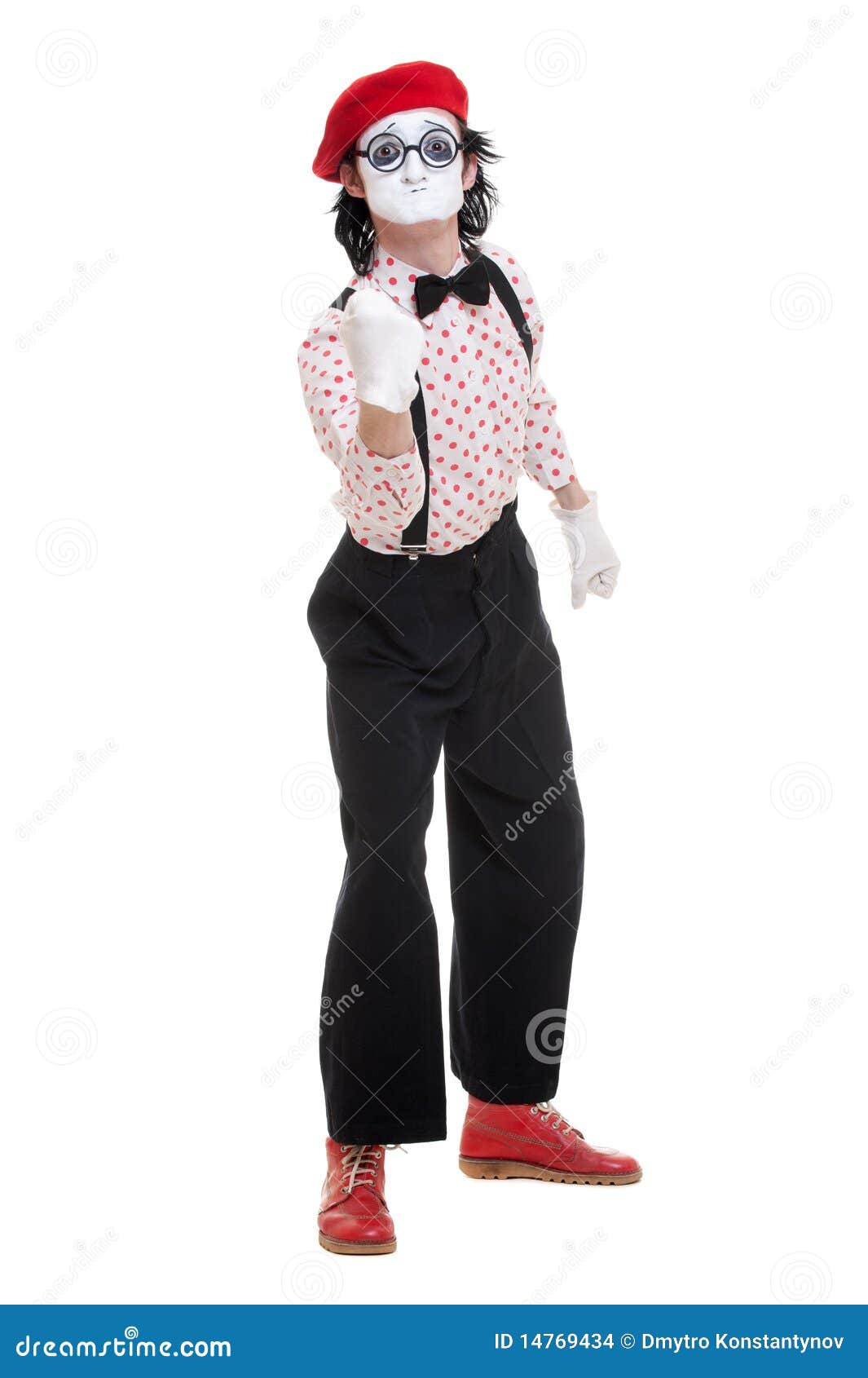 Funny and angry mime stock photo. Image of isolated, character - 14769434