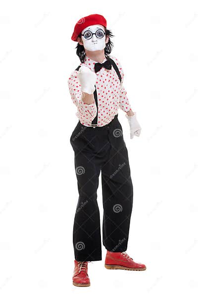 Funny and angry mime stock photo. Image of isolated, character - 14769434