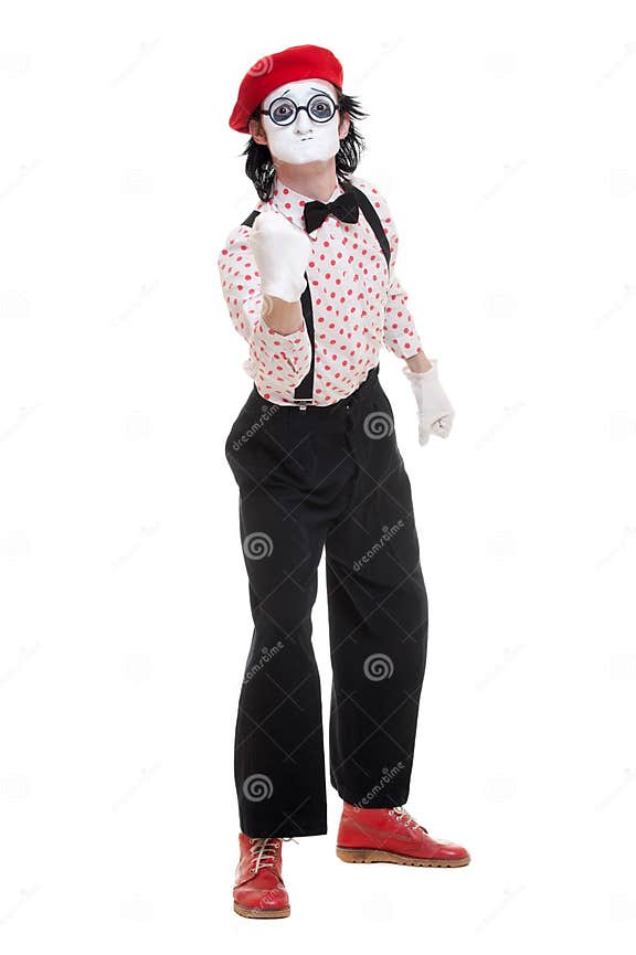 Funny and angry mime stock photo. Image of isolated, character - 14769434