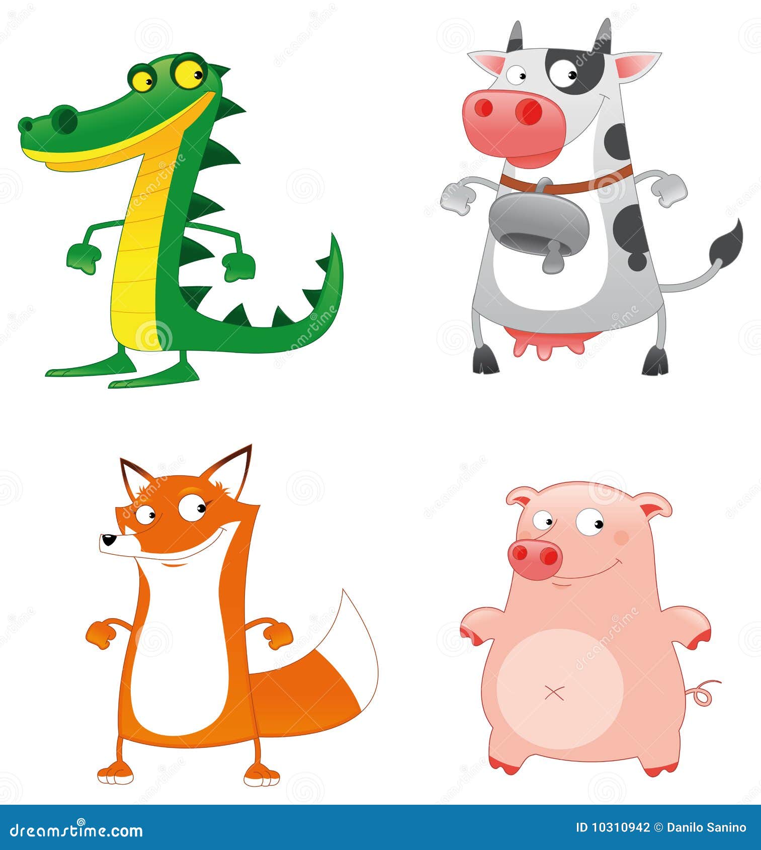 Funny Animals stock vector. Illustration of stupid, teen - 10310942