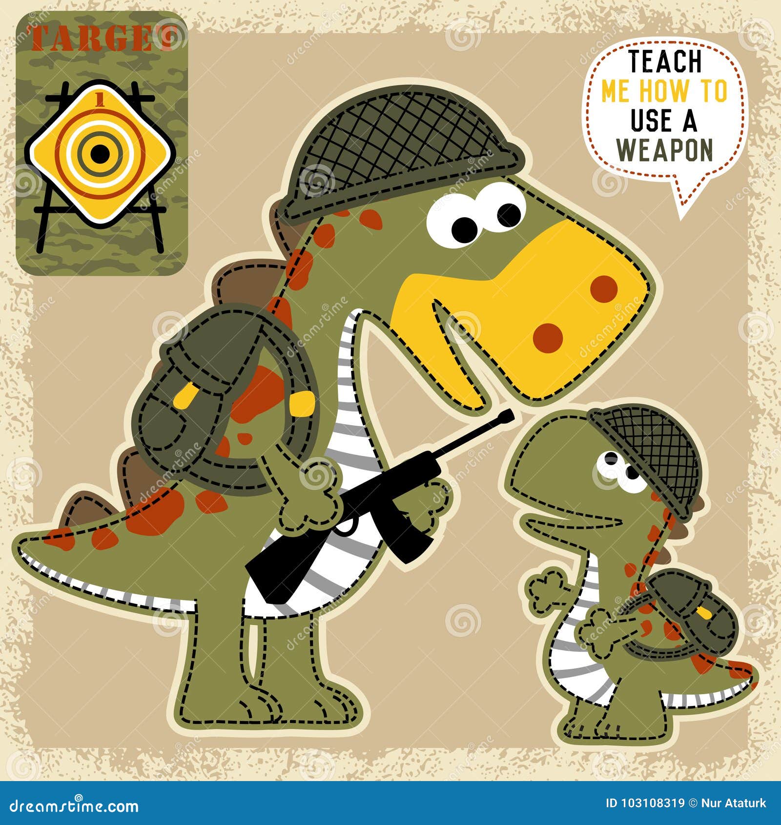 Funny Animals Troops Cartoon Vector Stock Vector - Illustration of ...
