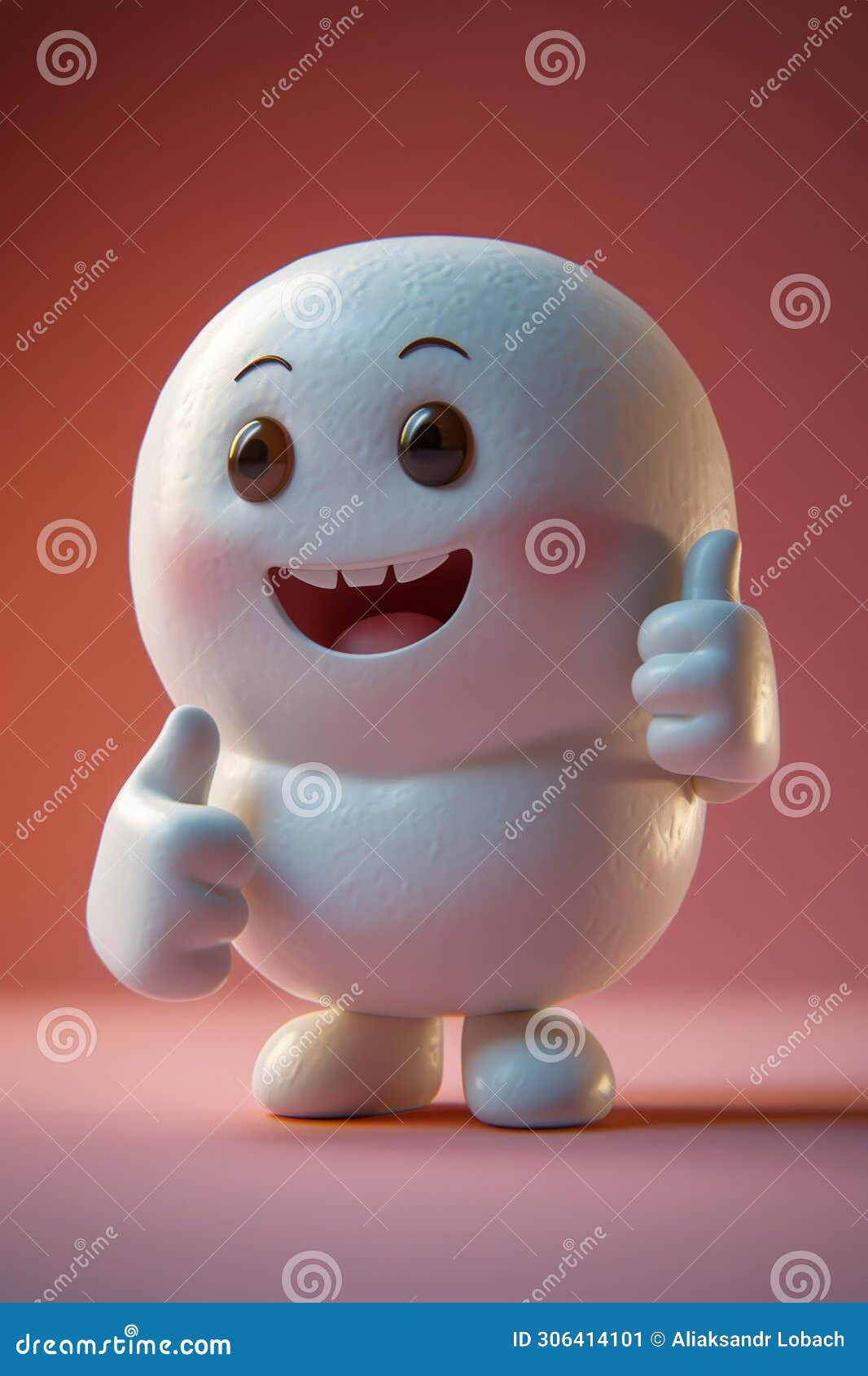 A Funny Animated Tooth Shows a Class Gesture on a Pink Background. 3d ...