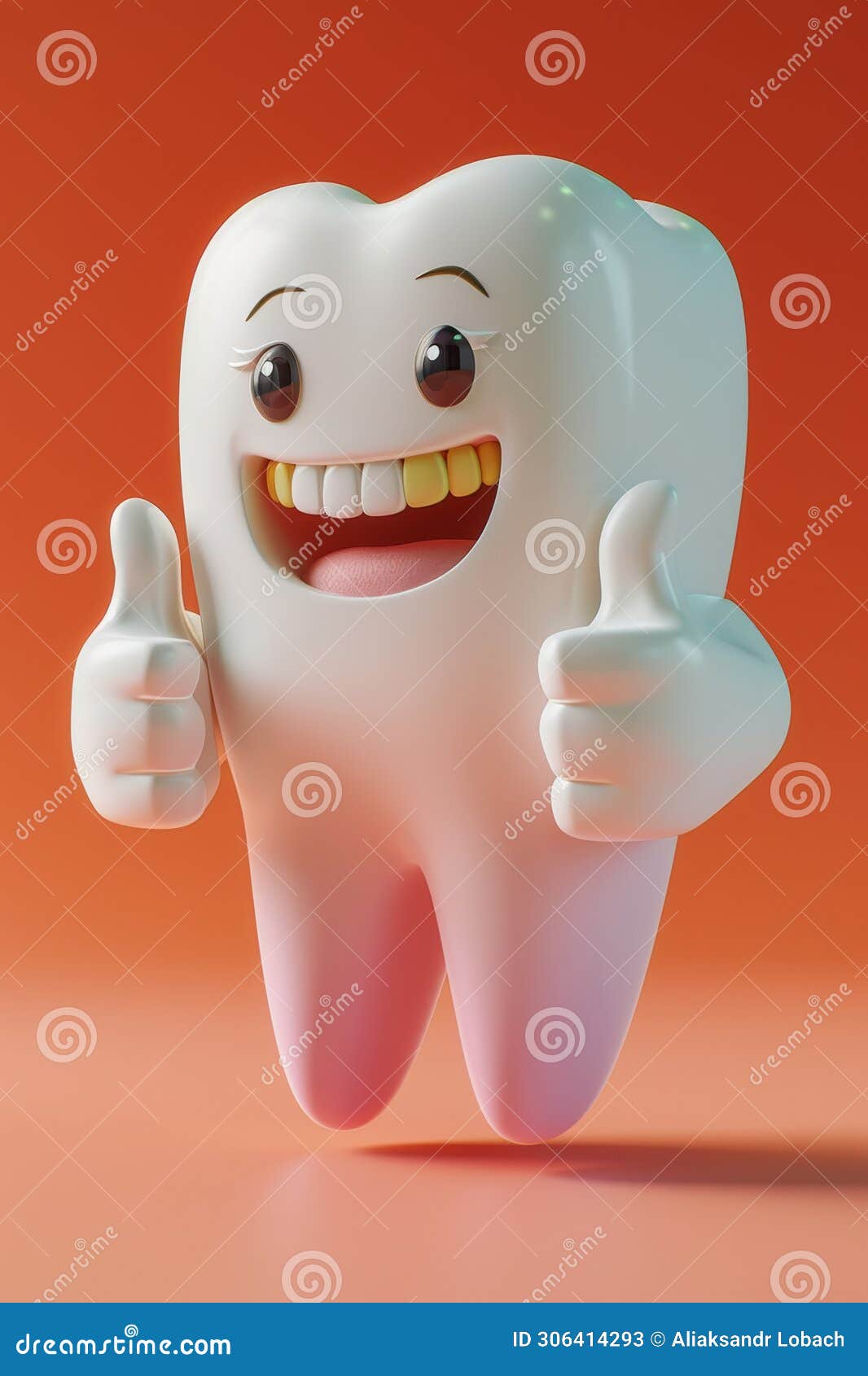 Animated Tooth Character With Toothbrush - AI Generated Stock ...