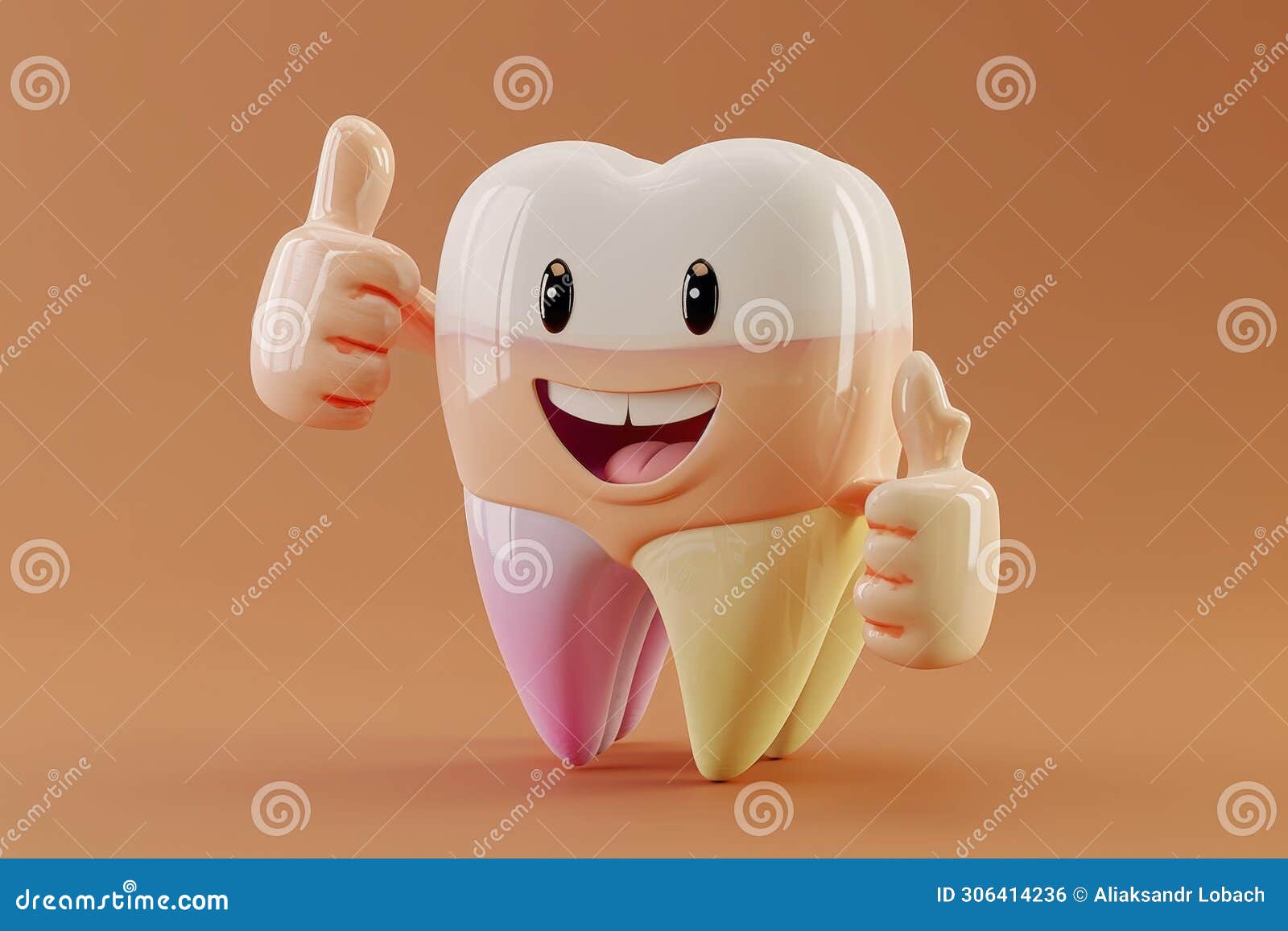 Animated Tooth Character With Toothbrush - AI Generated Stock ...