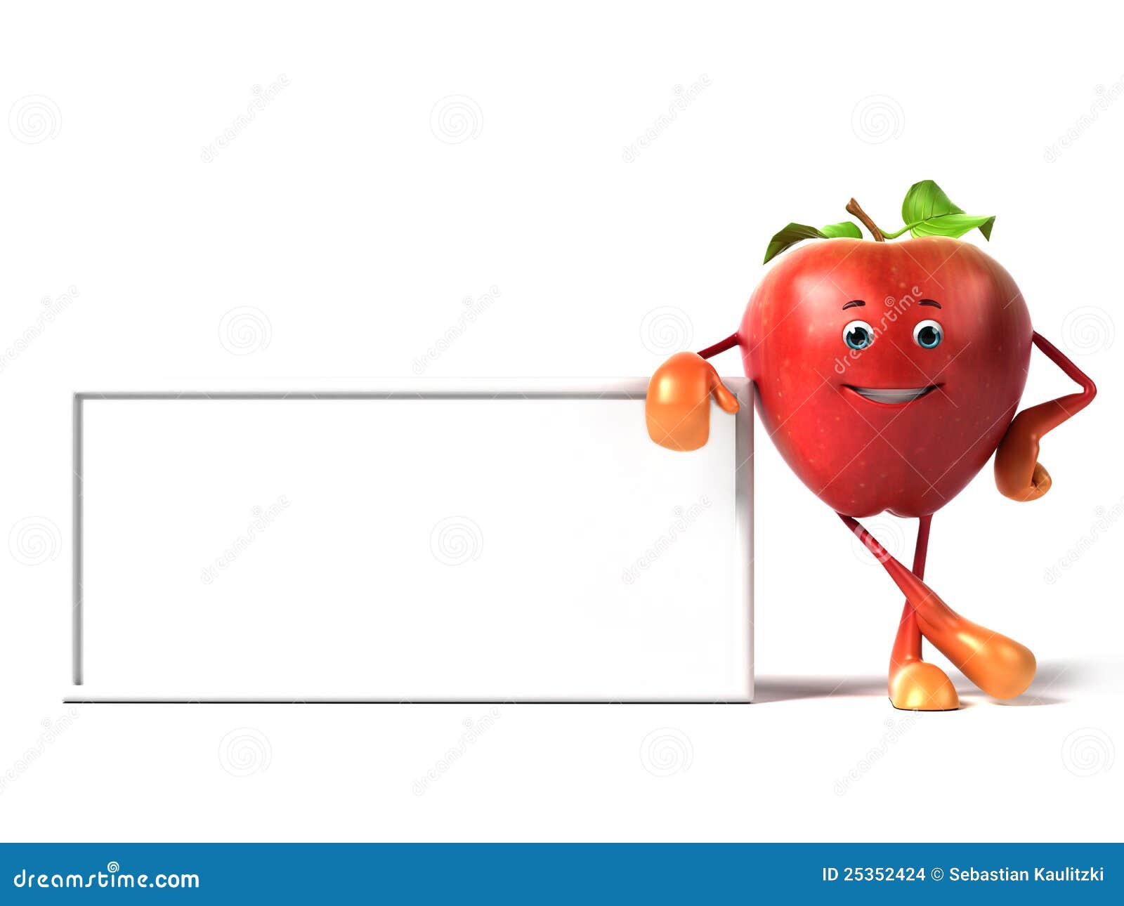 Funny apple stock illustration. Illustration of vivid - 25352424