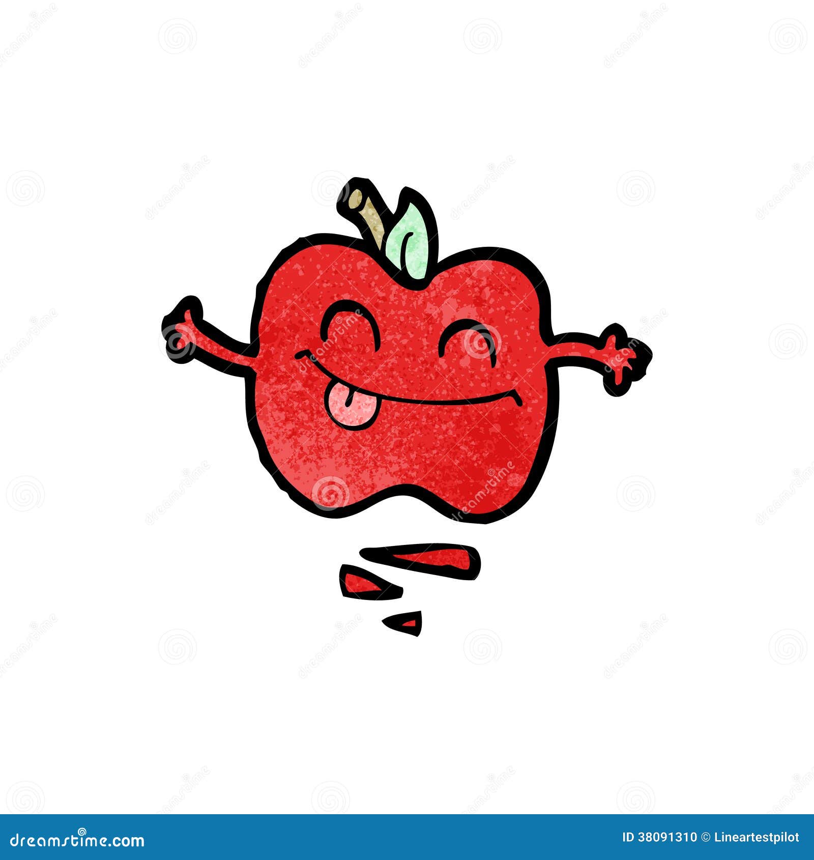 Funny Apple Cartoon Character Stock Vector - Illustration of food ...