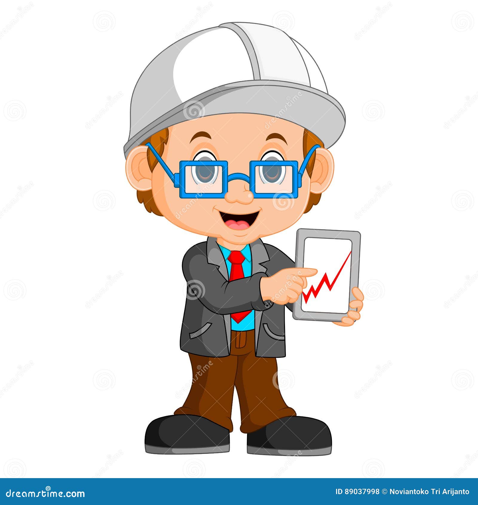 Architect Cartoon Icons Collection Vector Illustration | CartoonDealer ...