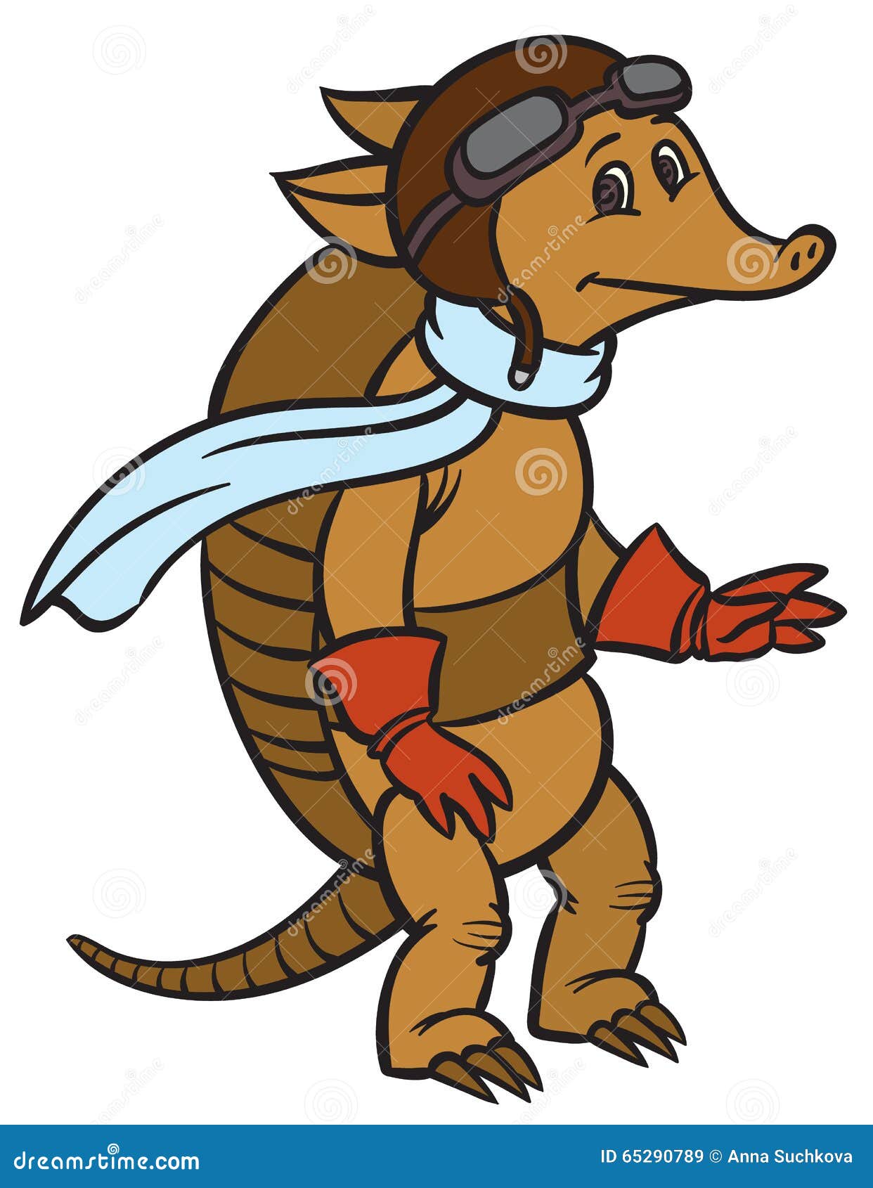 Funny armadillo stock vector. Illustration of character - 65290789